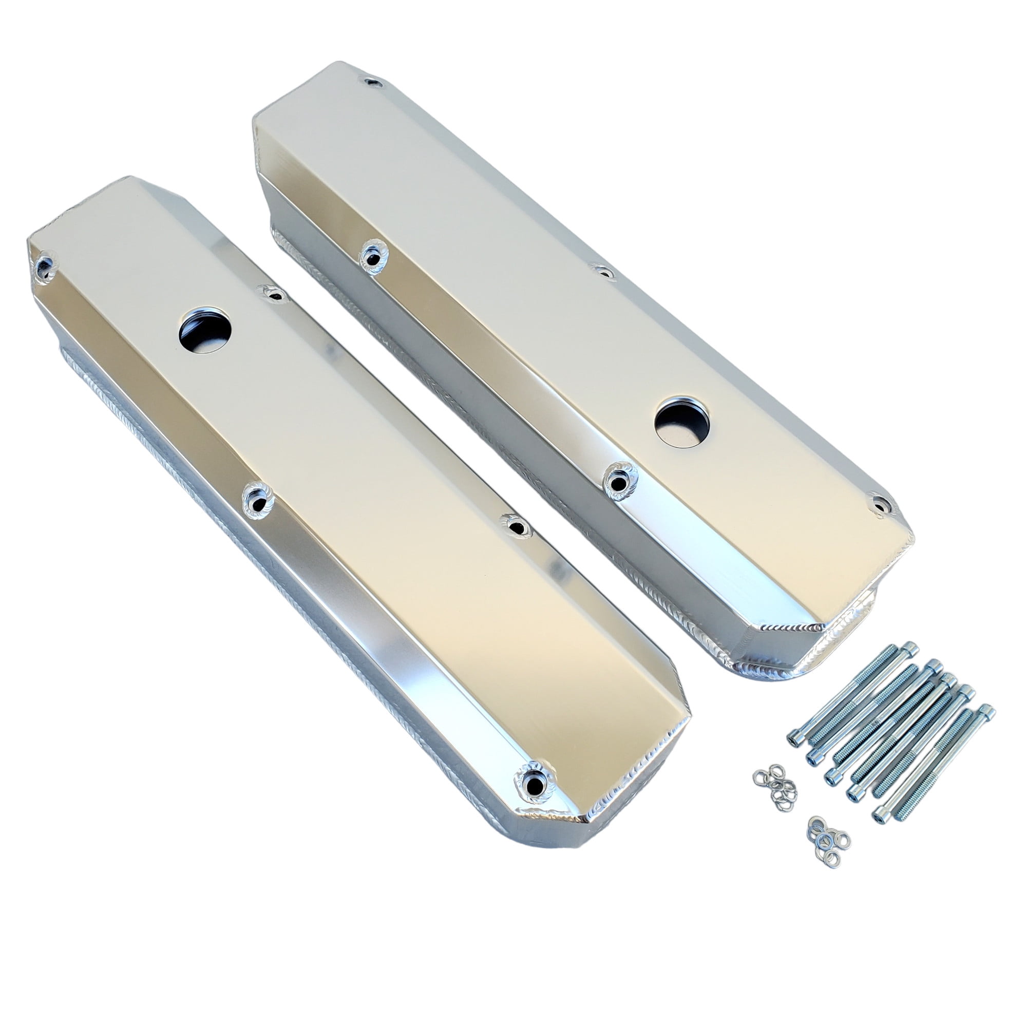 Small Block Dodge Mopar Satin Anodized Aluminum Fabricated Valve Covers ...