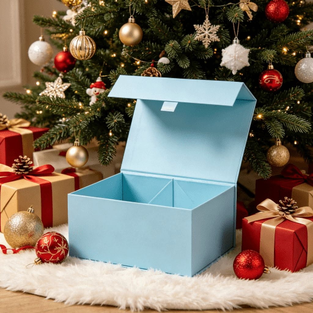 Small Blue Gift Box 8x8x4 Inches With Magnetic Closure For Presents ...