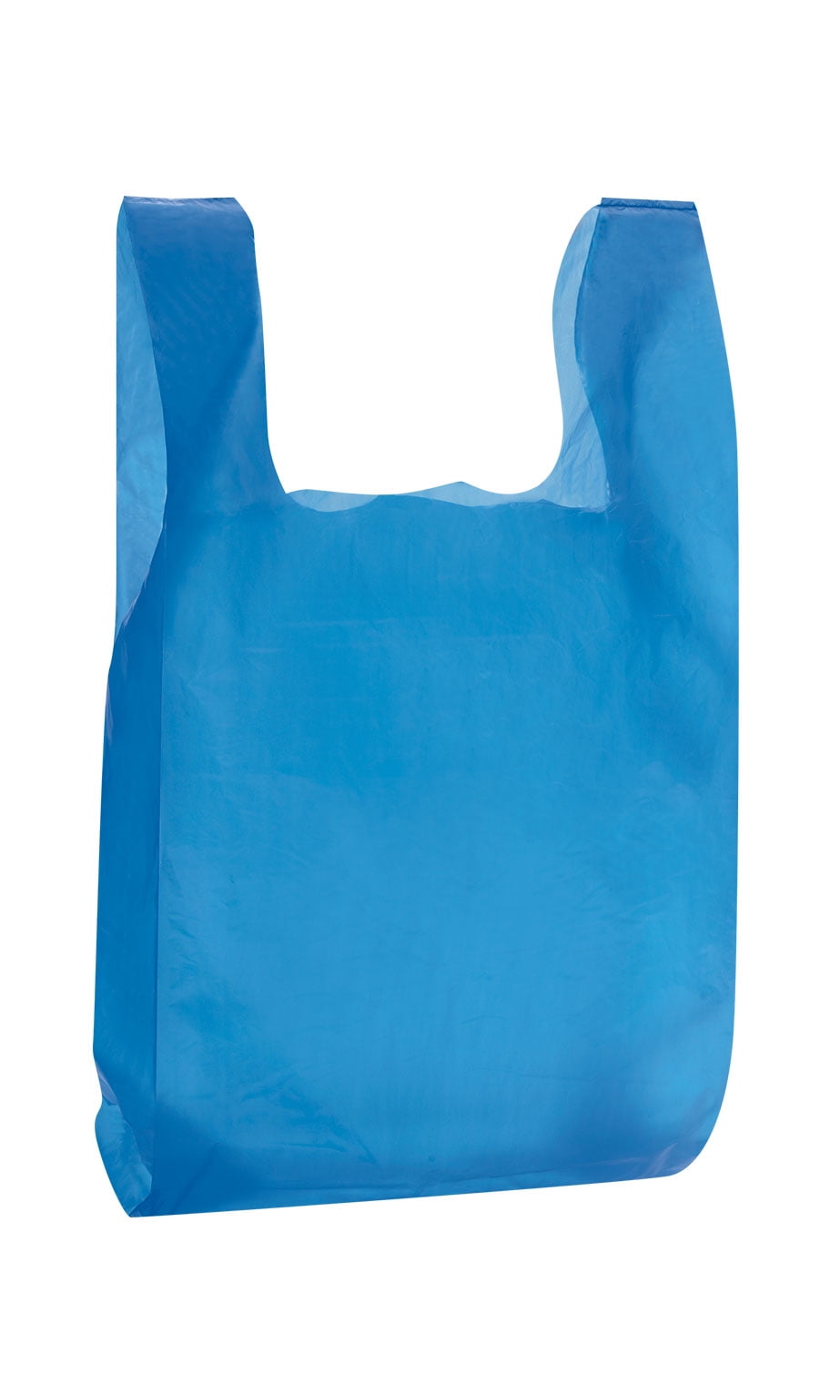 SSWBasics Small Blue Plastic T-Shirt Bags - 8” x 5” x 16” - Case of ...
