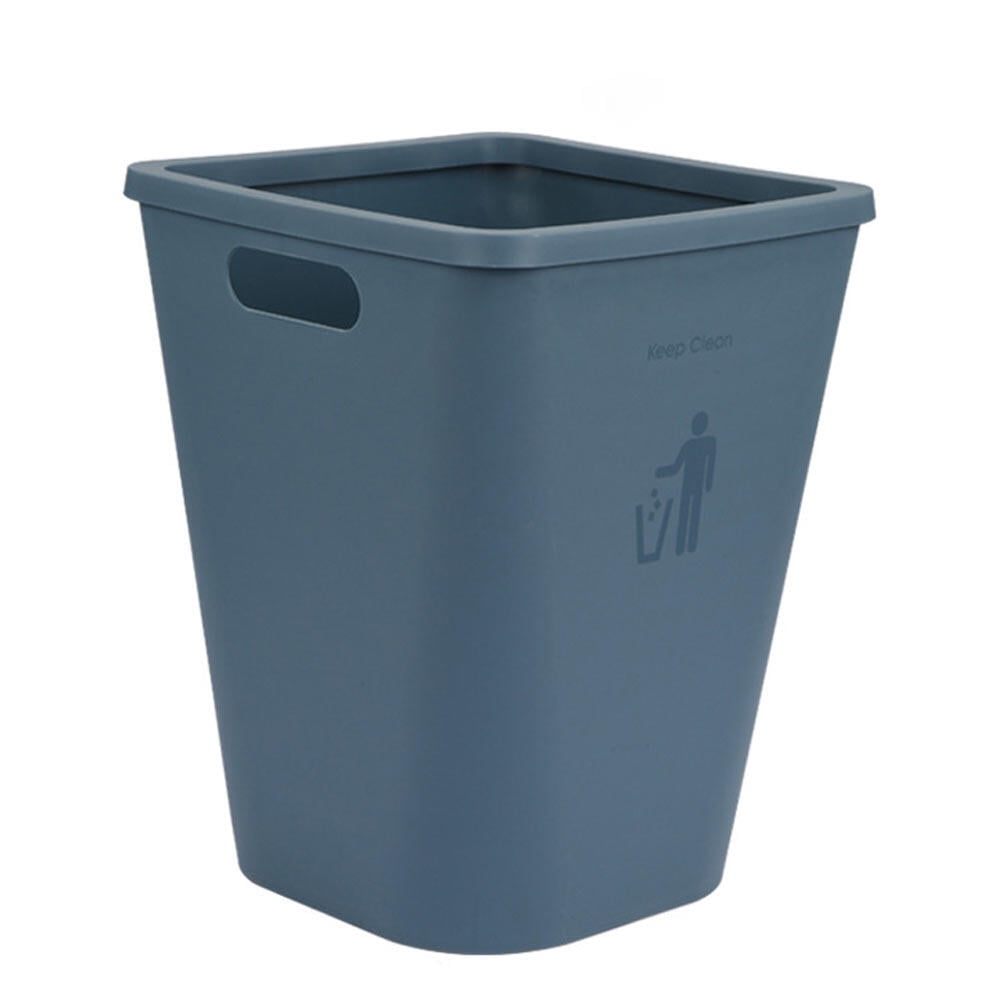Small Blue Trash Bin Open Can Office Nordic Style Waste Container ...