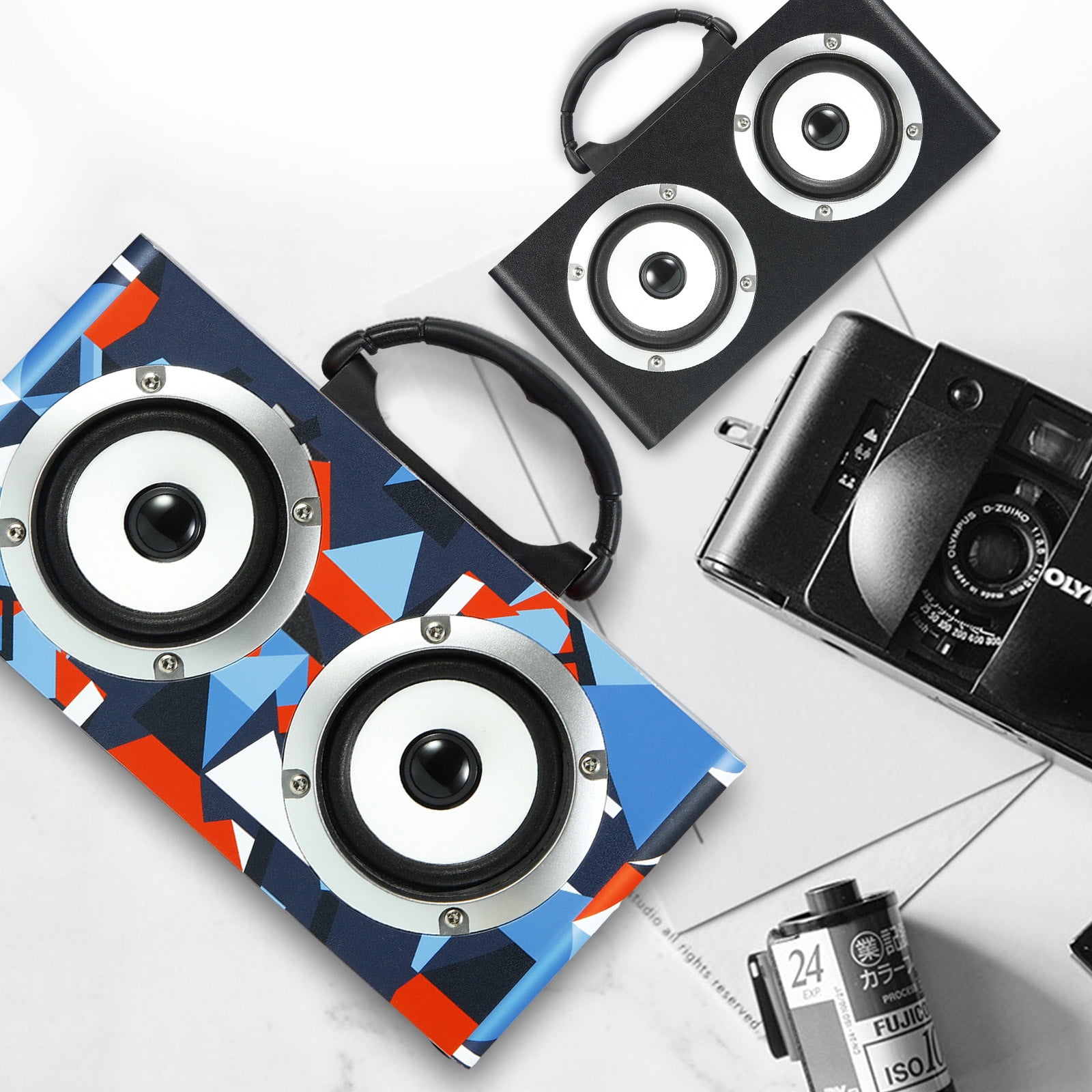 Small Bluetooth Stereo, Wooden Subwoofer, Portable Design, Wireless ...