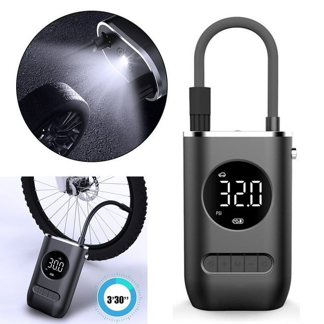 Small Body Tire Inflator Pump Cordless Handheld Rechargeable Batteries ...