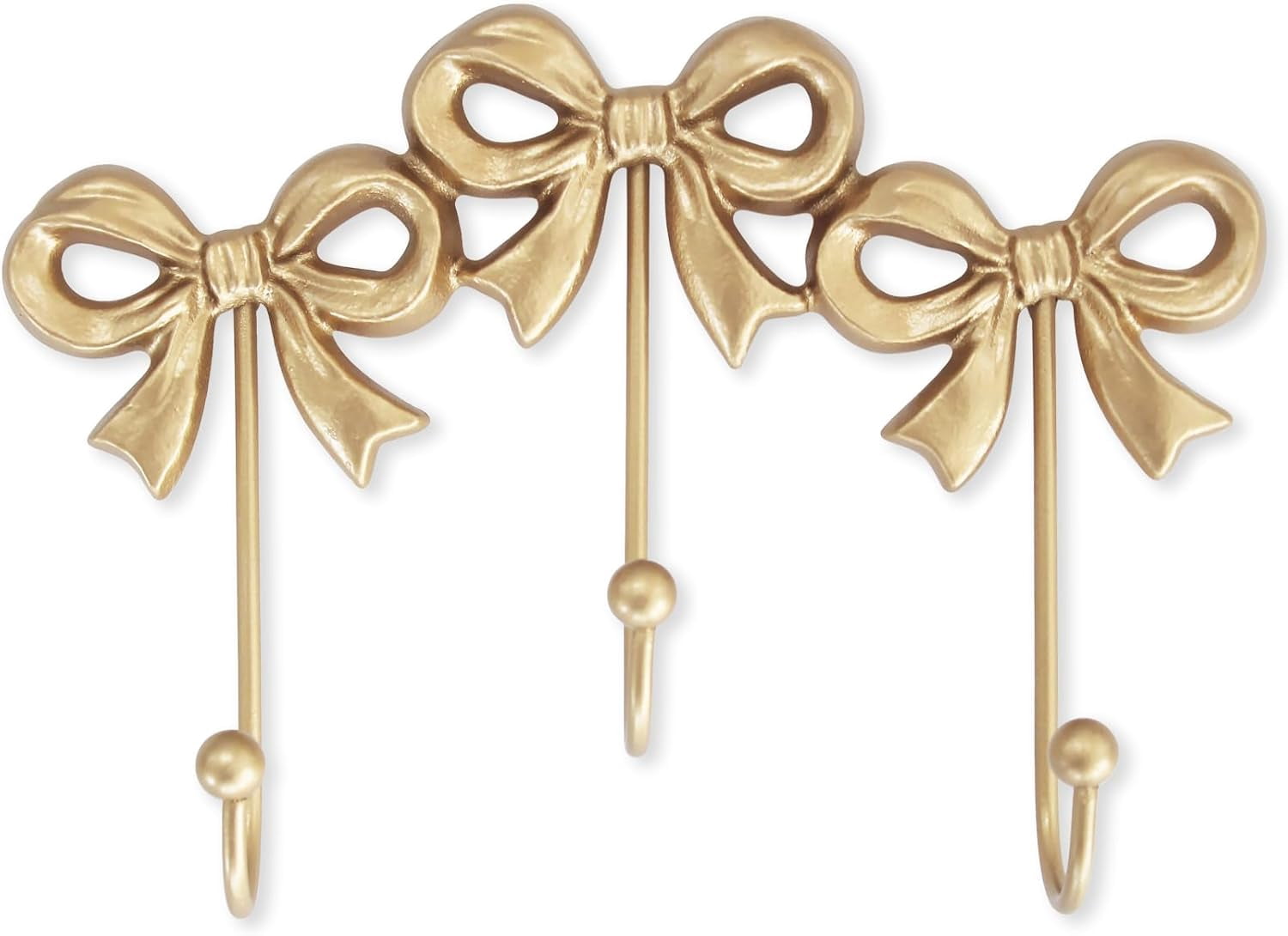 Small Bow Wall Hook,Gold Wall Mounted Functional Hooks,Antique Gold ...