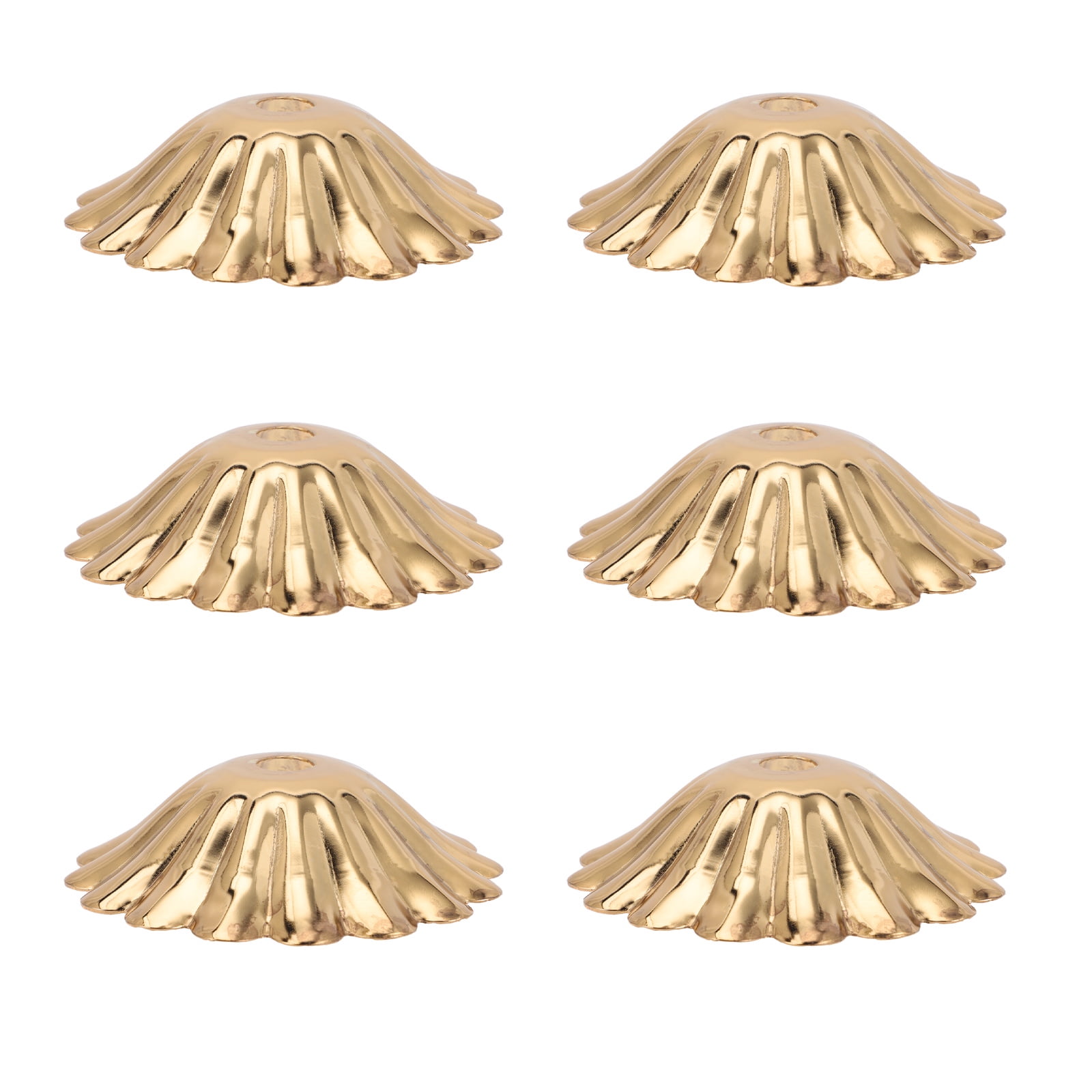 6pcs Small Metal Fan Light Bowl Caps, Flower Shaped Replacement Fixture ...