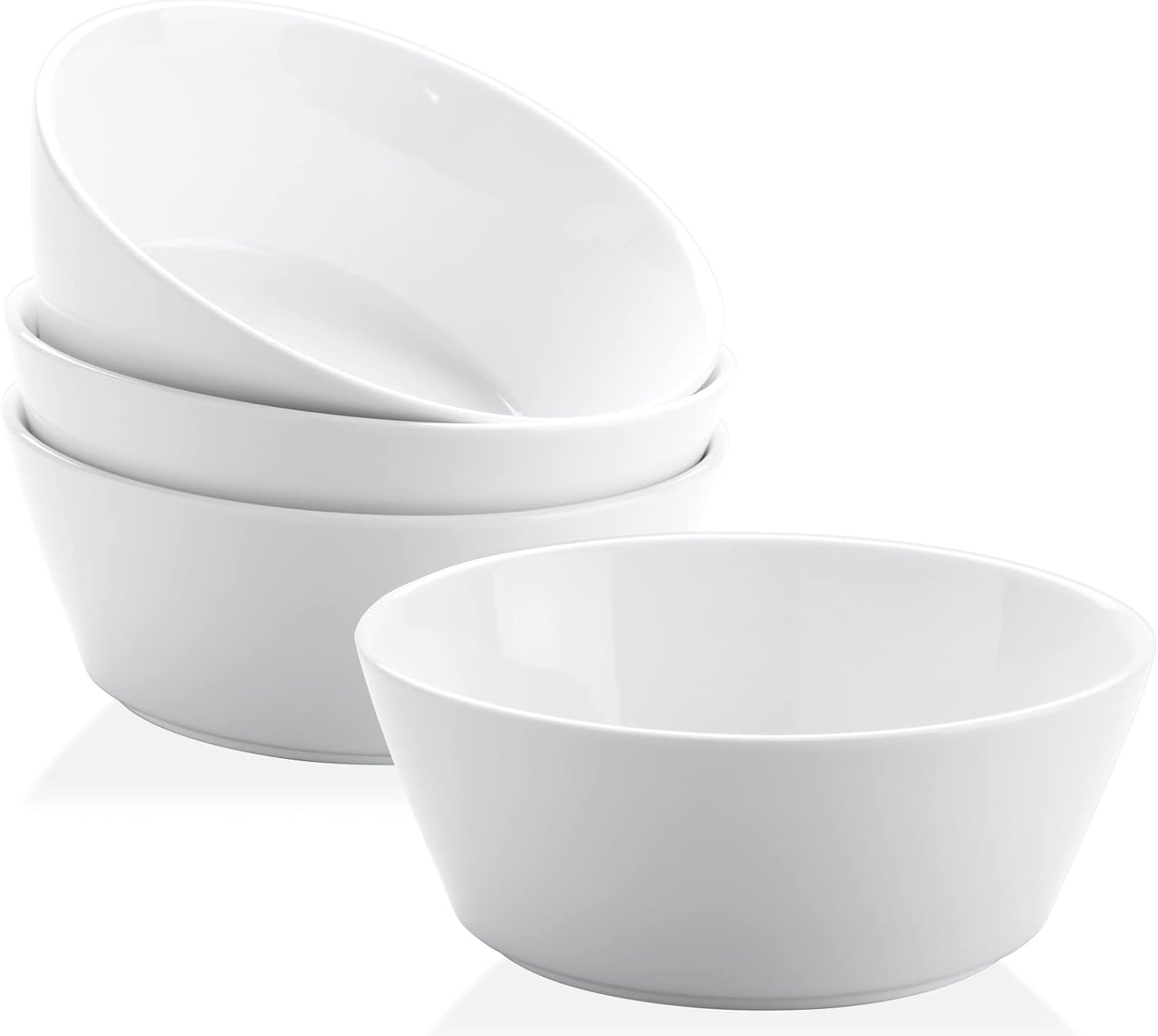 Small Bowls Set, White Ceramic Bowls of 6, 10 oz Porcelain Bowl for ...