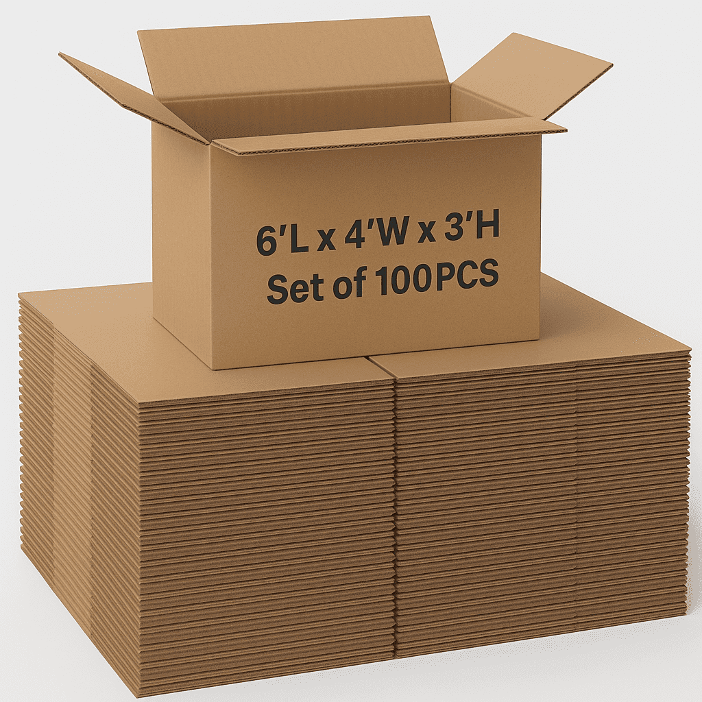 Small Boxes for Shipping 6"L x 4"W x 3"H Set of 100PCS | Corrugated ...