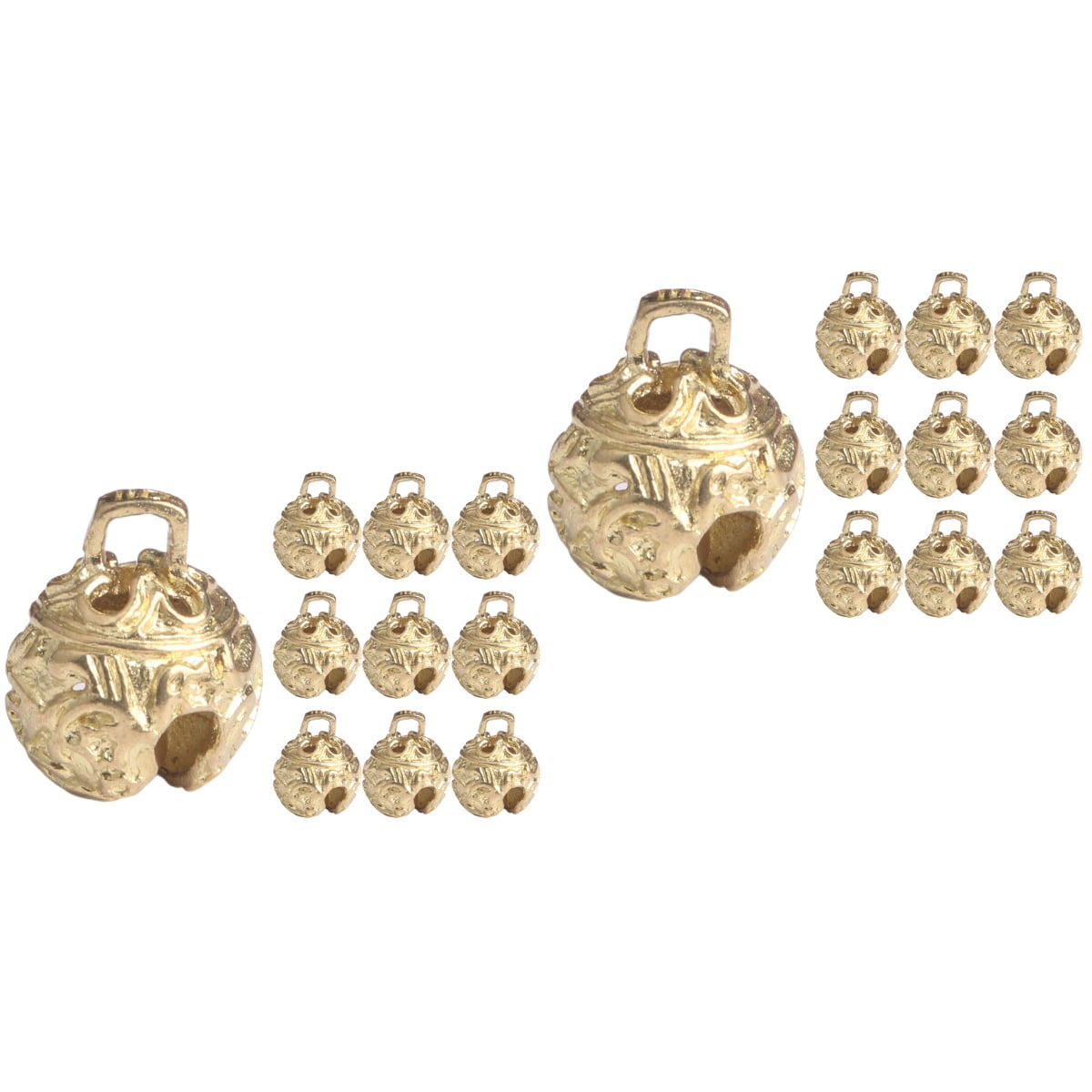 RENACLIPY Set of 20 Vintage Small Round Metal Bells for Jewelry Making ...