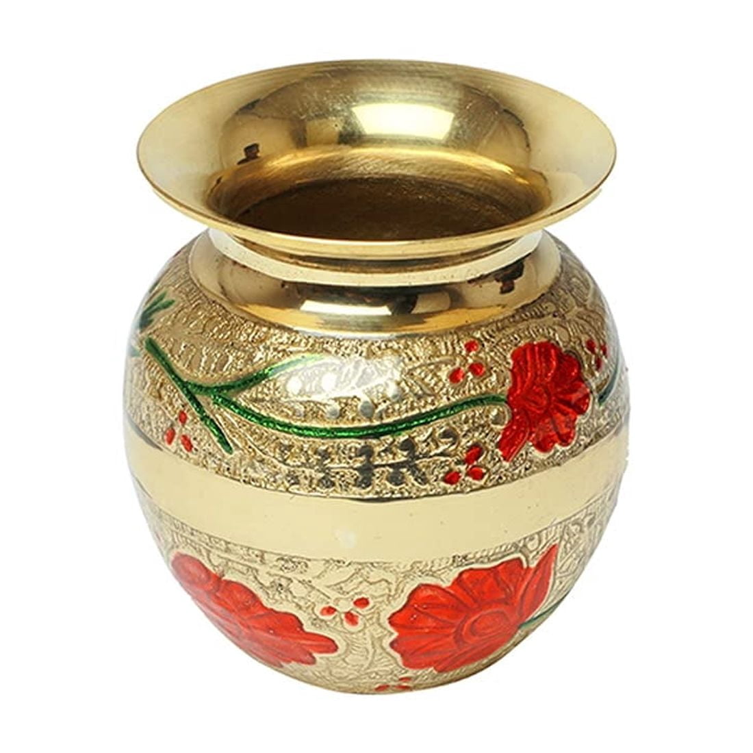 Small Brass Kalash with Minakari work Lota Pot Utensils Drinkware for ...