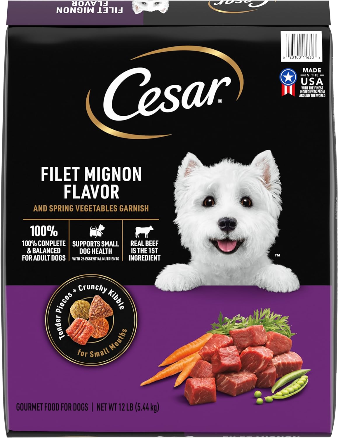 Small Breed Adult Dry Dog Food Filet Mignon Flavor with Spring ...