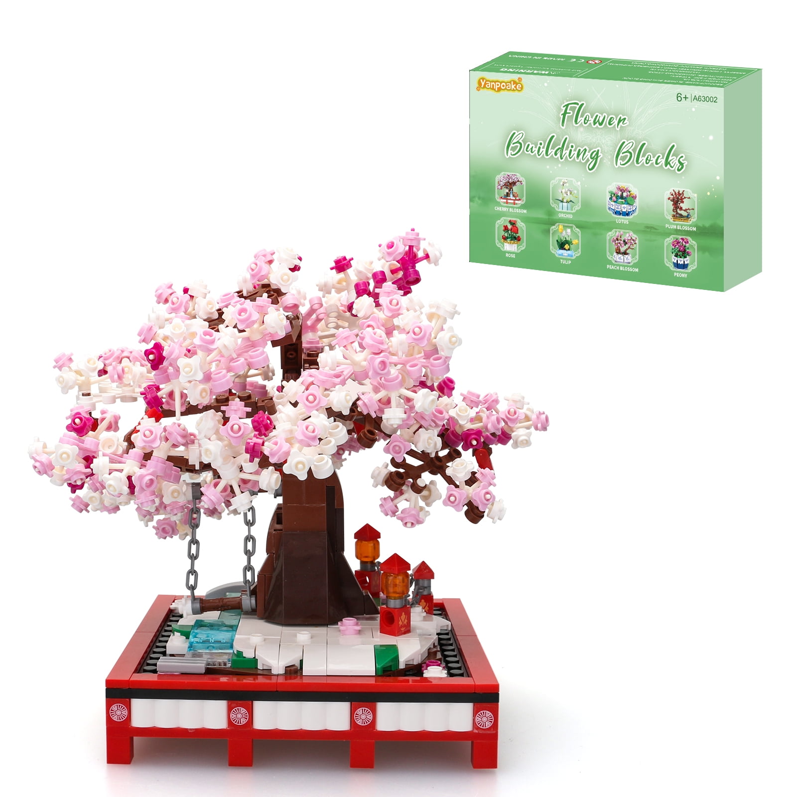 Small Bricks Cherry Blossom Tree Building Set Building Block Kit Sakura ...