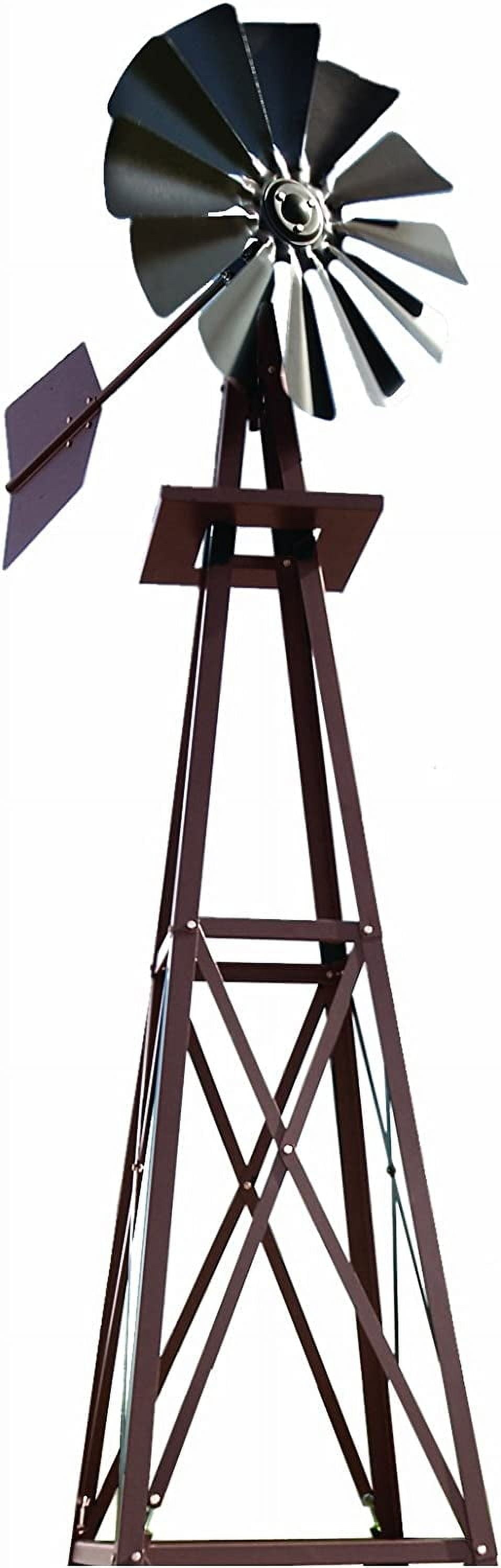 Outdoor Garden Yard Decor: Bronze Powder Coated Metal Windmill Stake ...