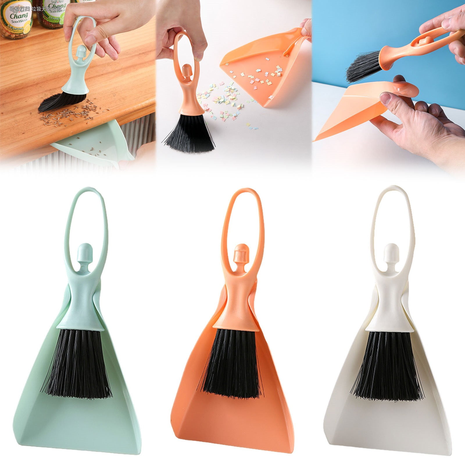 Small Broom and Dustpan Set, Mini Hand Broom Dustpan Set, Whisk Broom ...