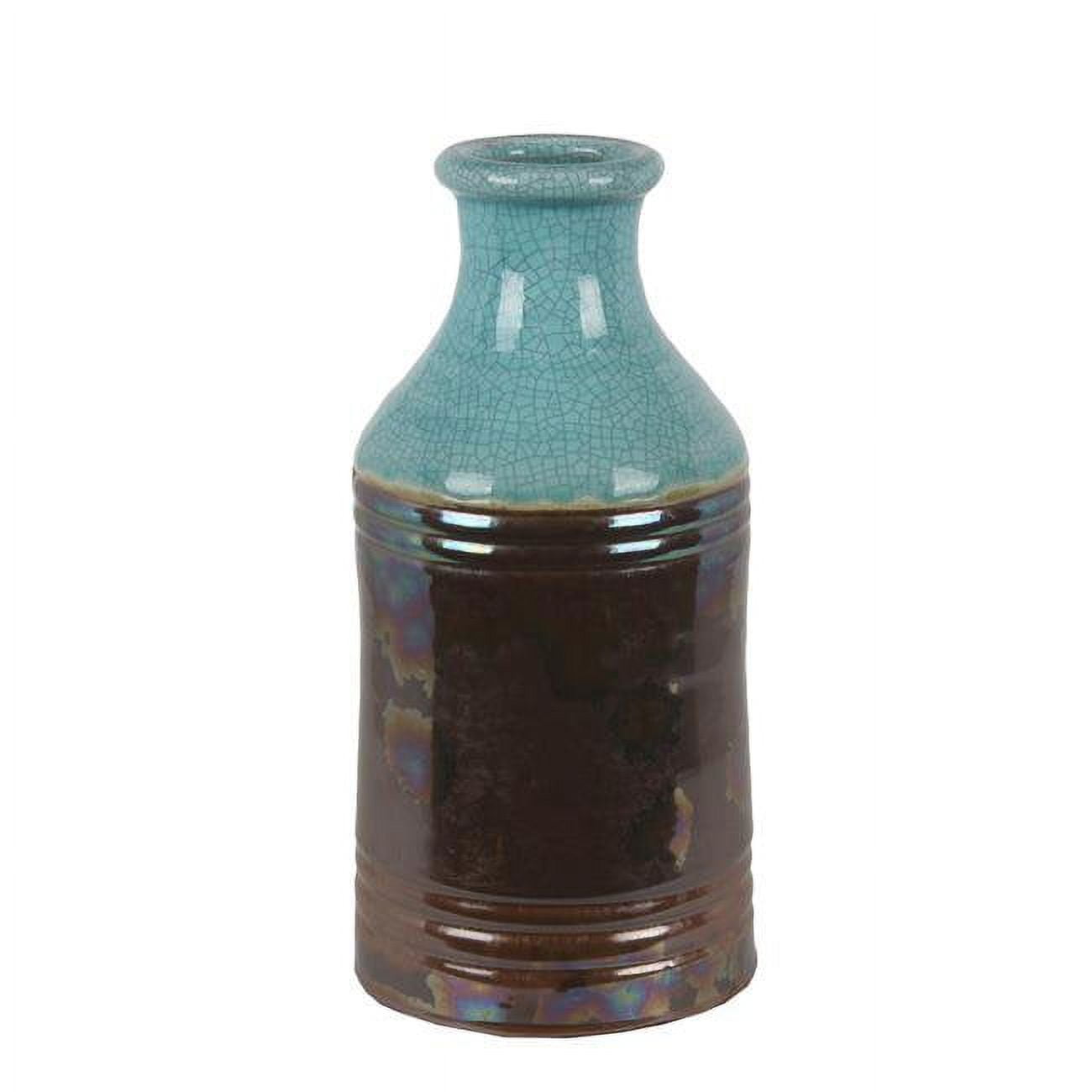 Privilege Contemporary Ceramic vase With Brown Finish 20243 - Walmart.com