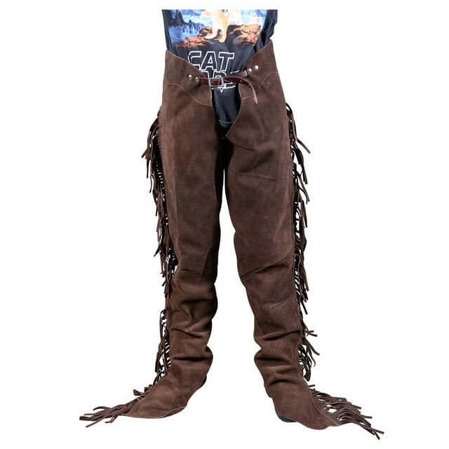 Small Brown Hilason Full Grain Leather Shotgun Work Chaps - Walmart.com