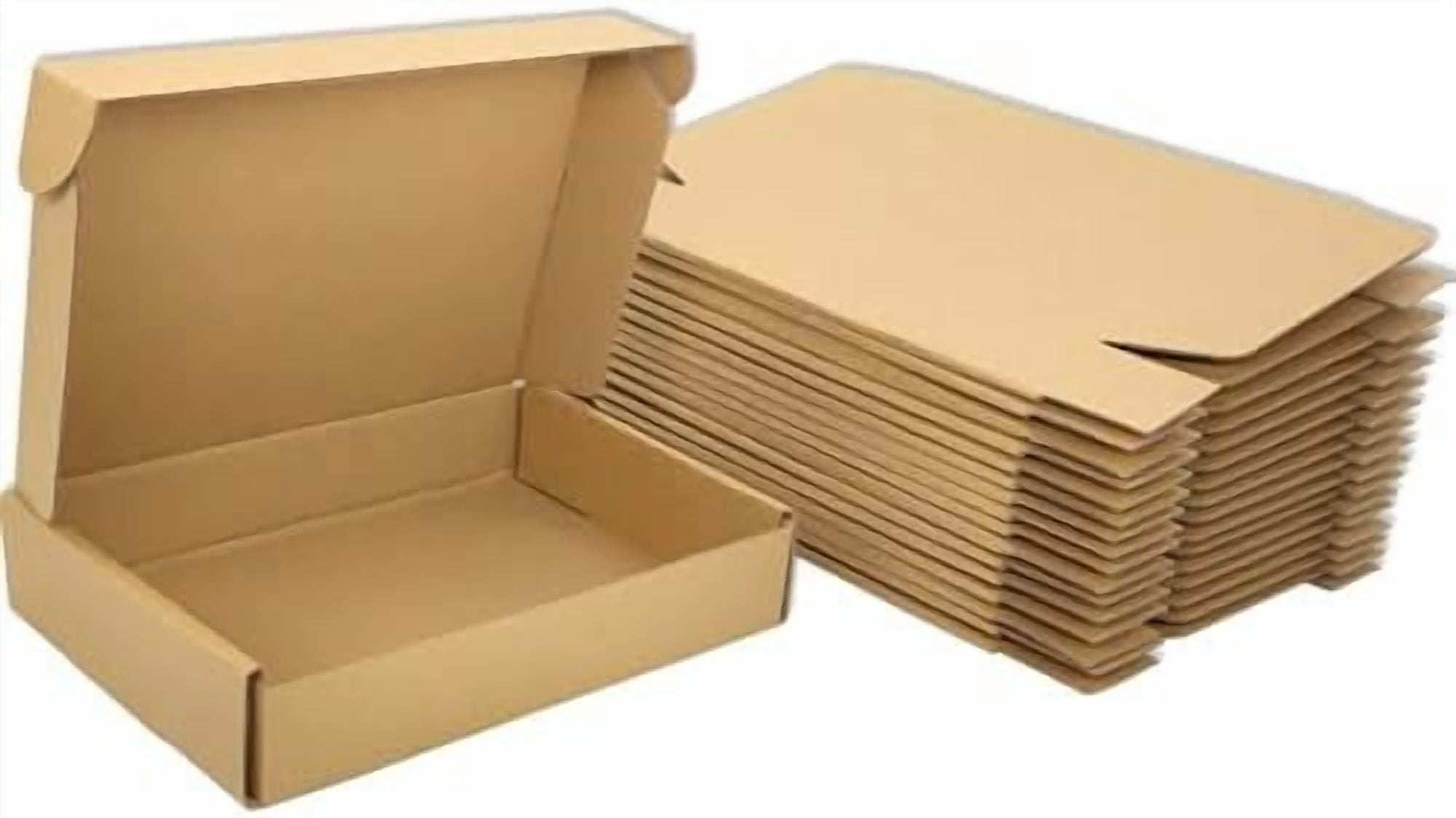 Small Brown Shipping Boxes for Small Business Pack of 25-11x8x2 inches Cardboard Corrugated ...
