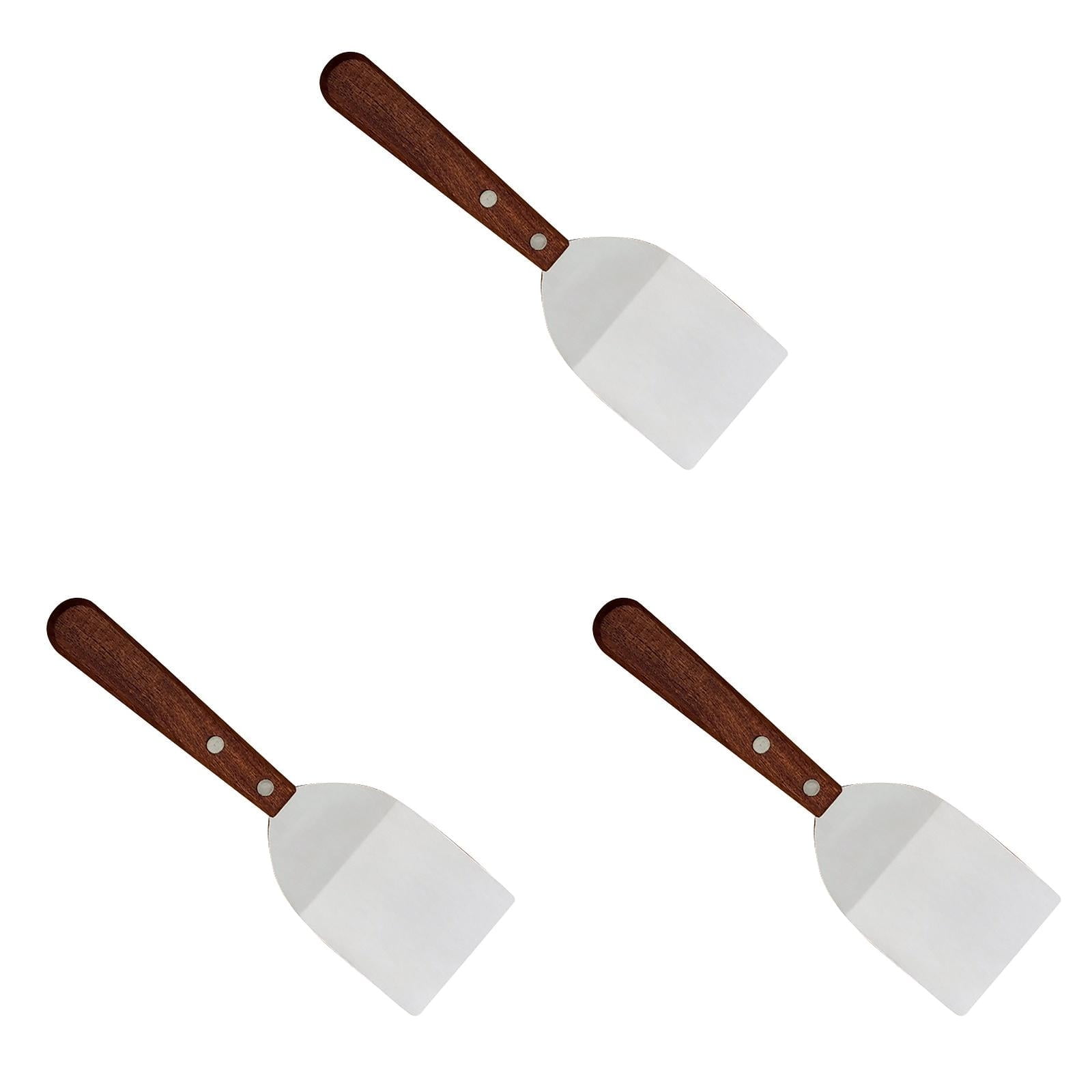 Small Brownie Cookie Spatula Set Metal Stainless Steel Wood Handle ...