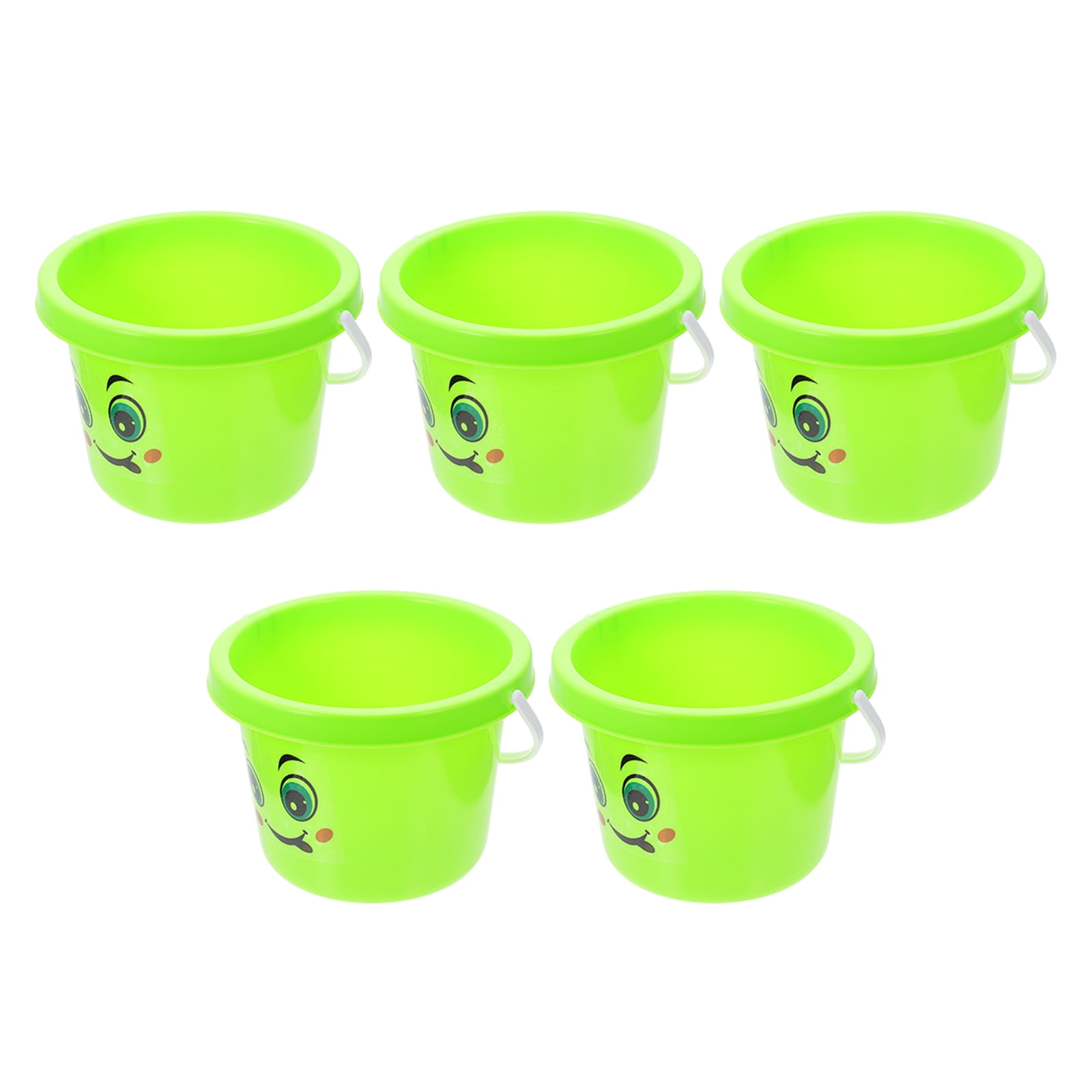 Small Buckets Childrens Beach Buckets Portable Sand Buckets Green ...