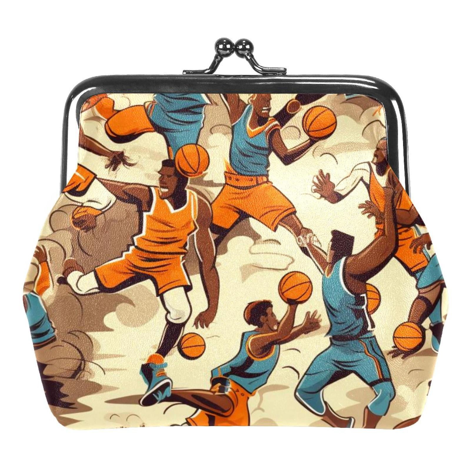 Small Buckle Coin Purse Basketball Pouch Kiss-lock Clasp Change Purse ...