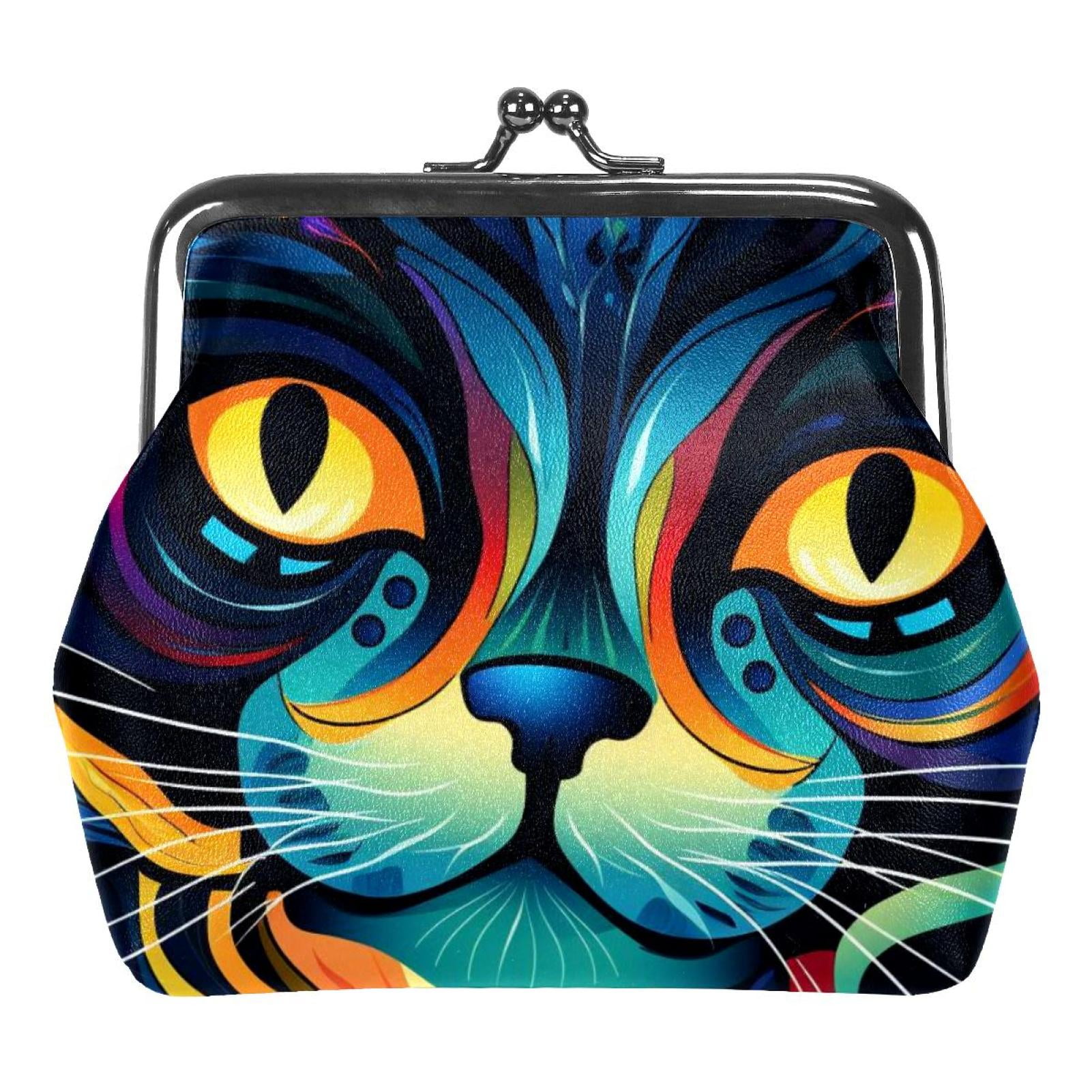 Small Buckle Coin Purse Cat Pouch Kiss-lock Clasp Change Purse Wallets ...