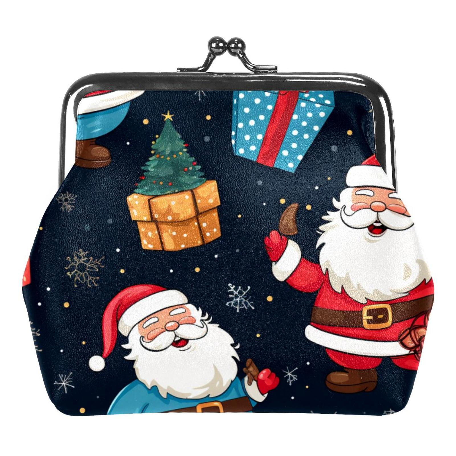 Small Buckle Coin Purse Father Christmas Santa Claus Pouch Kiss-lock ...