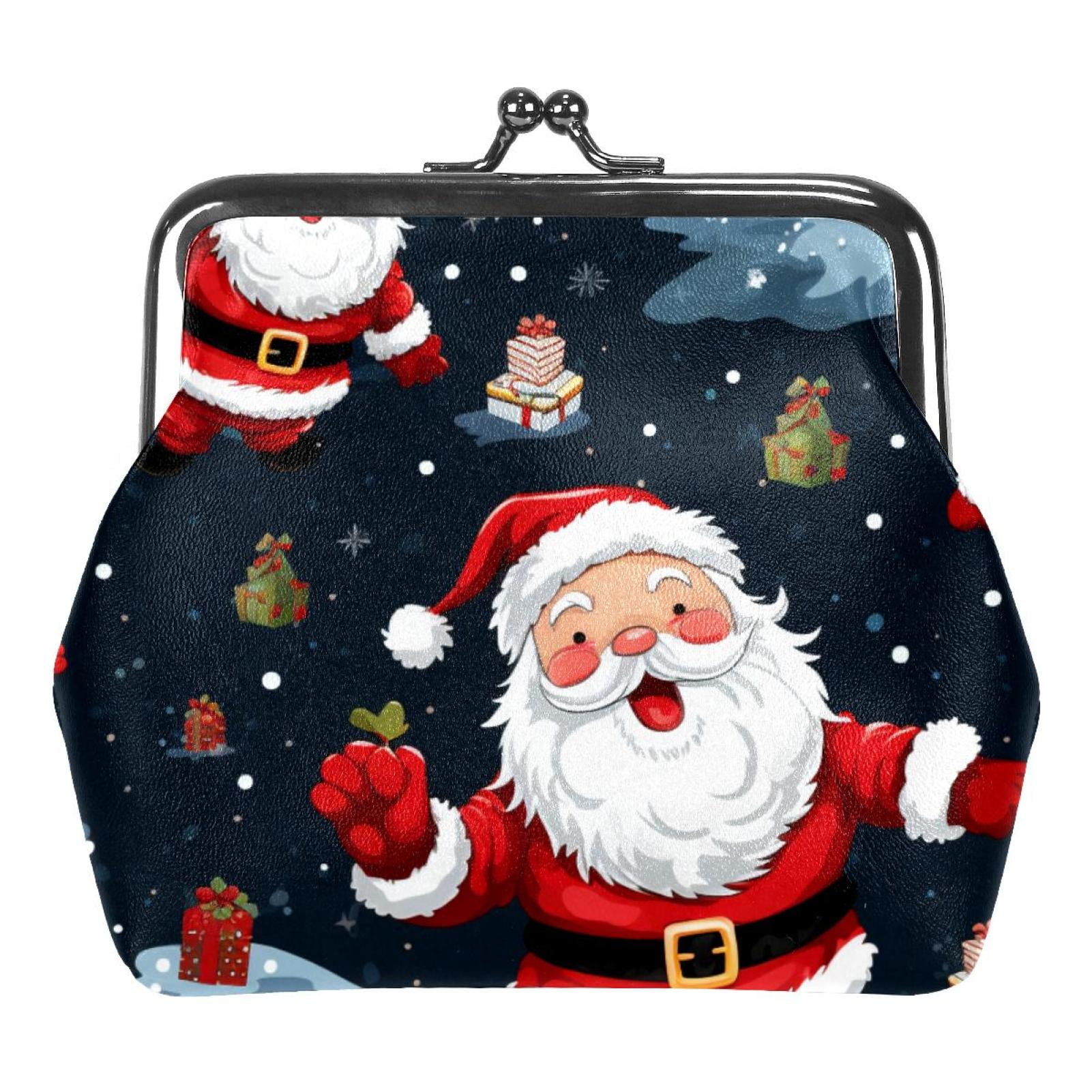 Small Buckle Coin Purse Father Christmas Santa Claus Pouch Kiss-lock ...