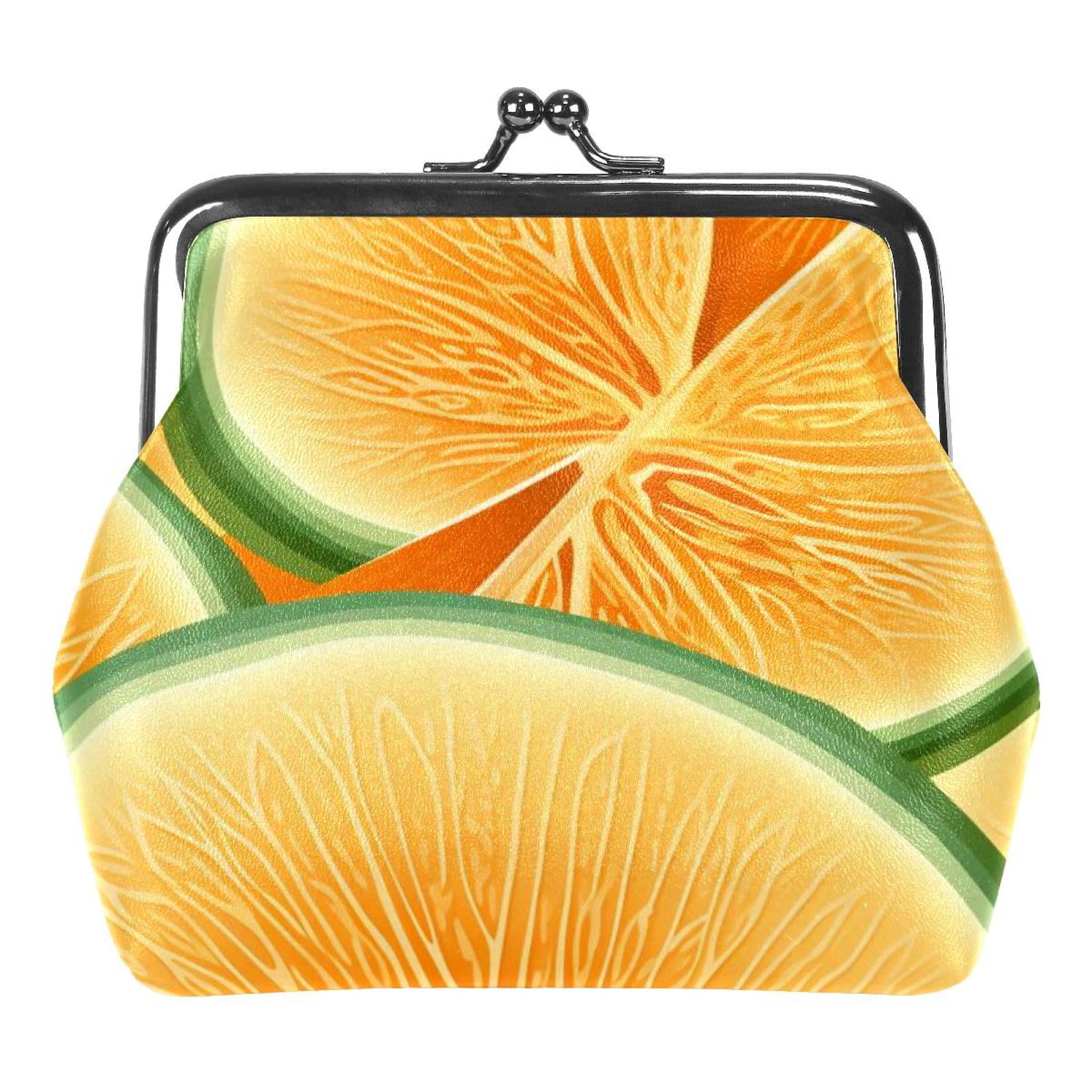 Small Buckle Coin Purse Hami Melon Pouch Kiss-lock Clasp Change Purse ...