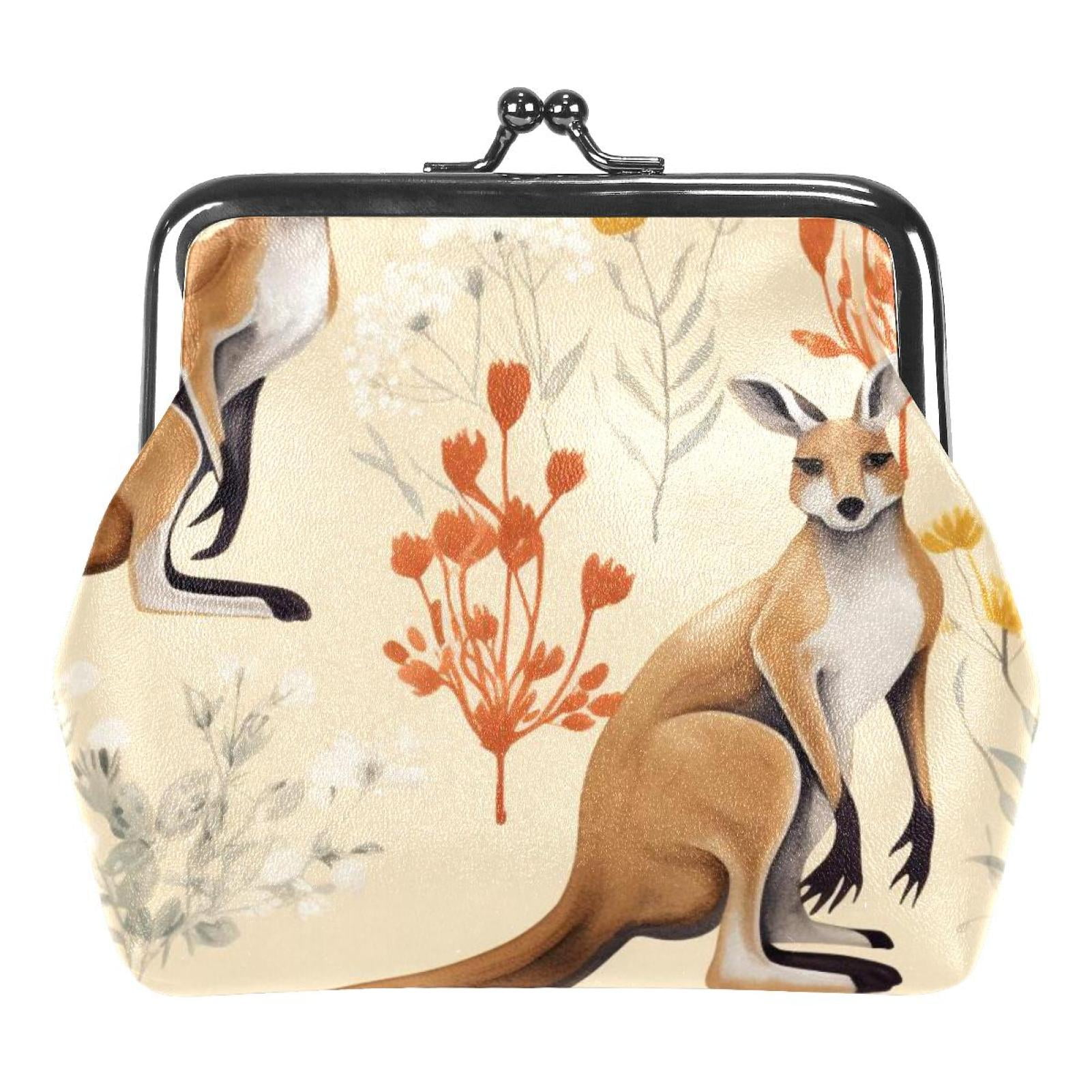 Small Buckle Coin Purse Kangaroo Pouch Kiss-lock Clasp Change Purse ...