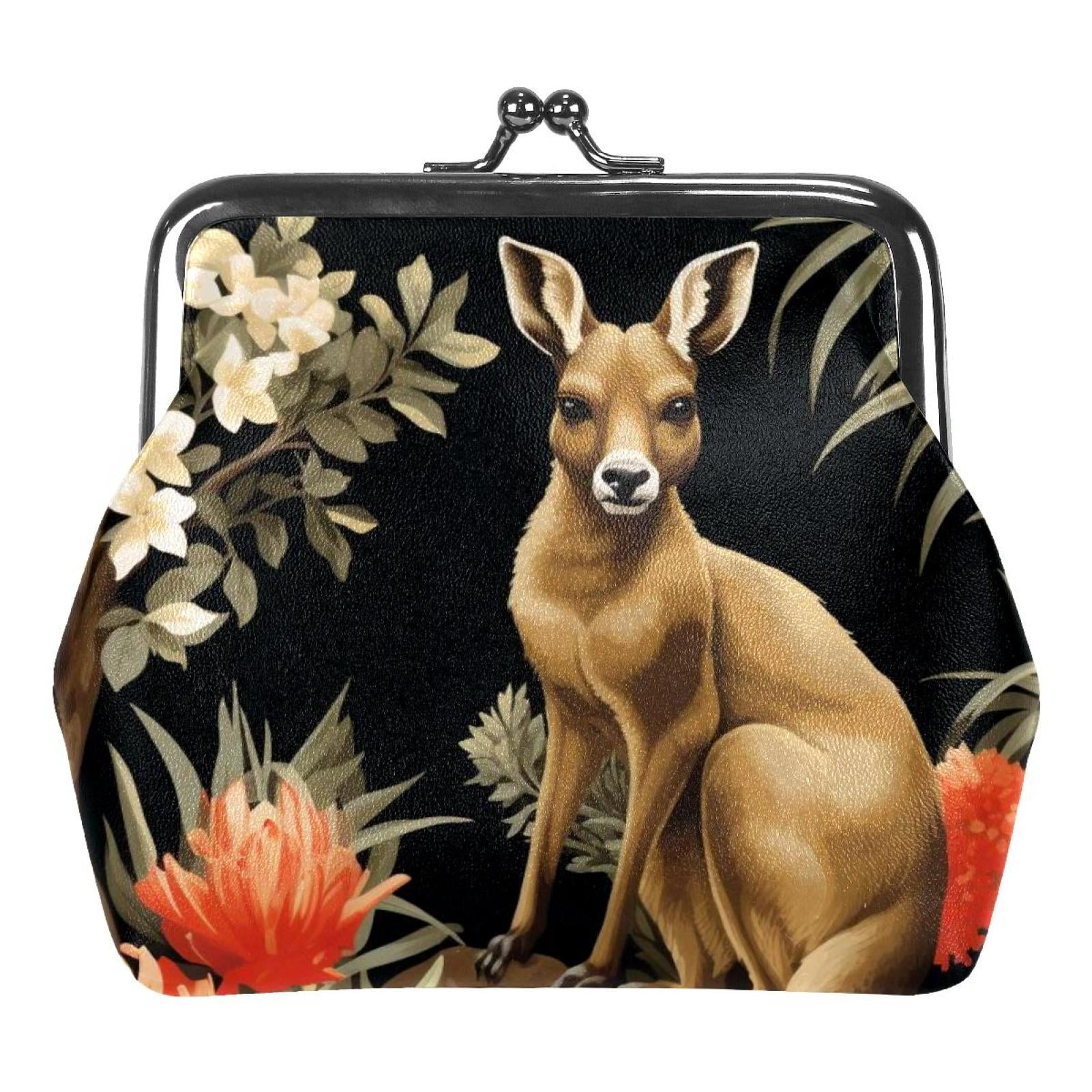Small Buckle Coin Purse Kangaroo Pouch Kiss-lock Clasp Change Purse ...
