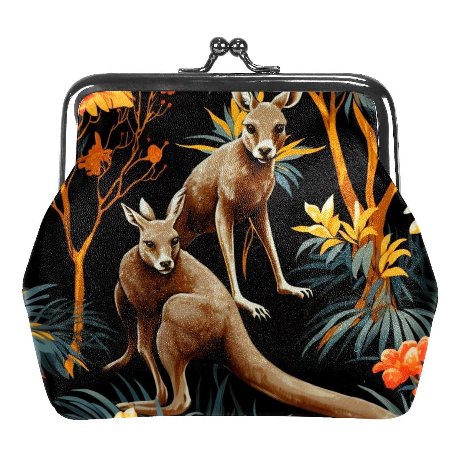 Small Buckle Coin Purse Kangaroo Pouch Kiss-lock Clasp Change Purse ...