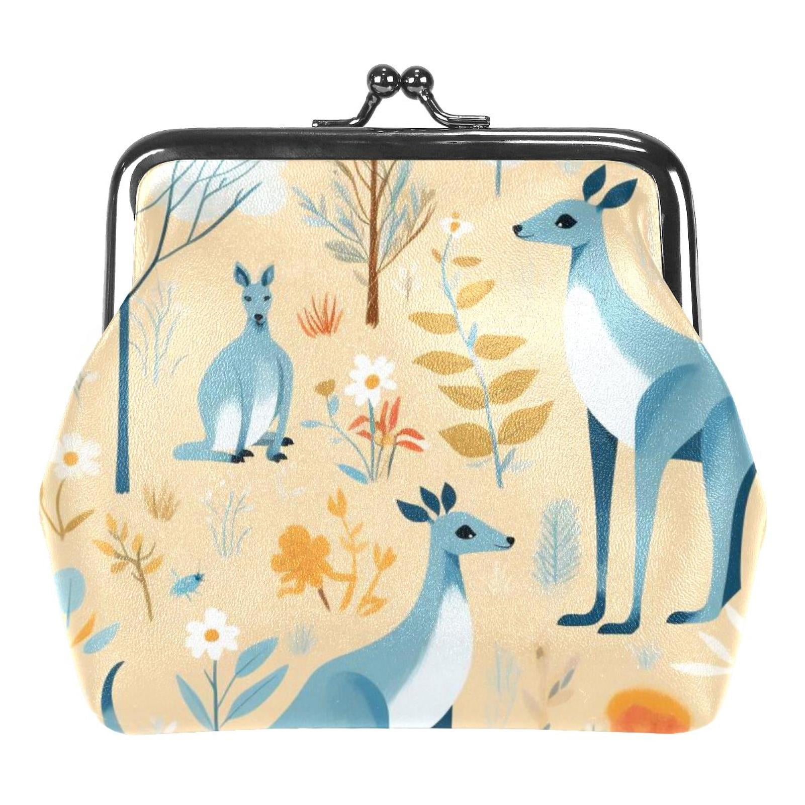 Small Buckle Coin Purse Kangaroo Pouch Kiss-lock Clasp Change Purse ...