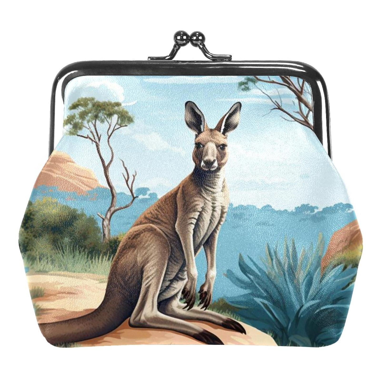 Small Buckle Coin Purse Kangaroo Pouch Kiss-lock Clasp Change Purse ...