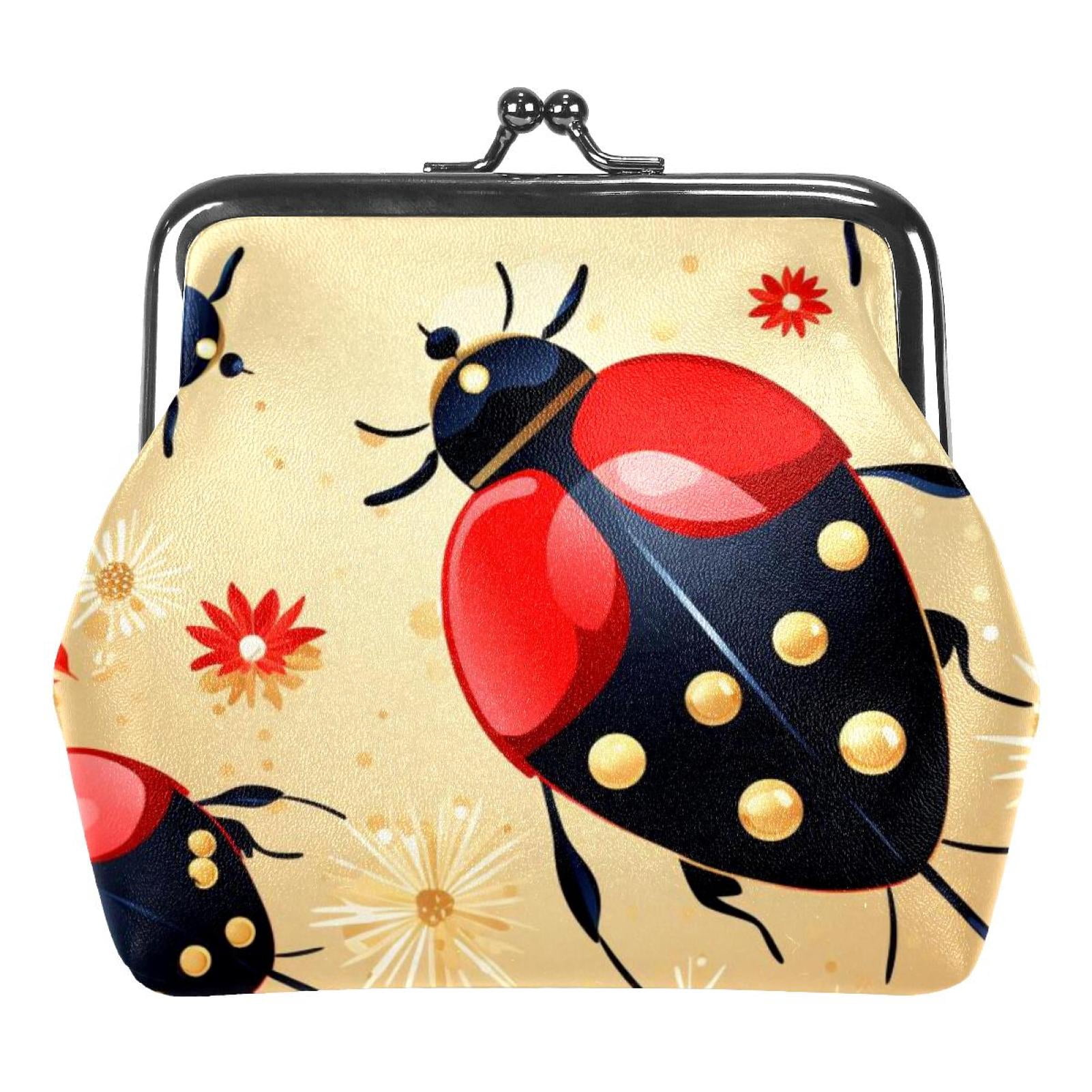 Small Buckle Coin Purse Ladybird Pouch Kiss-lock Clasp Change Purse ...