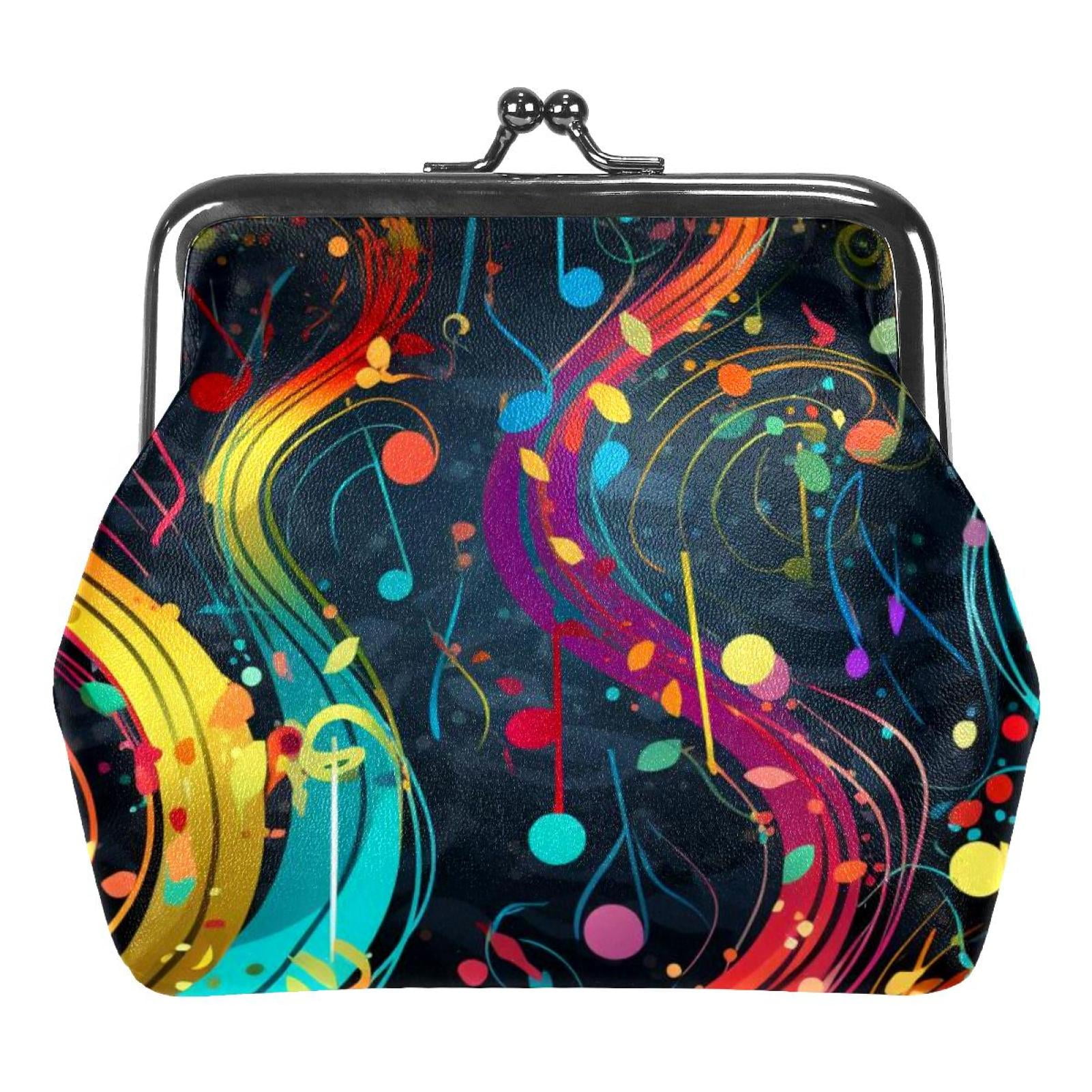 Small Buckle Coin Purse Music Note Pouch Kiss-lock Clasp Change Purse ...