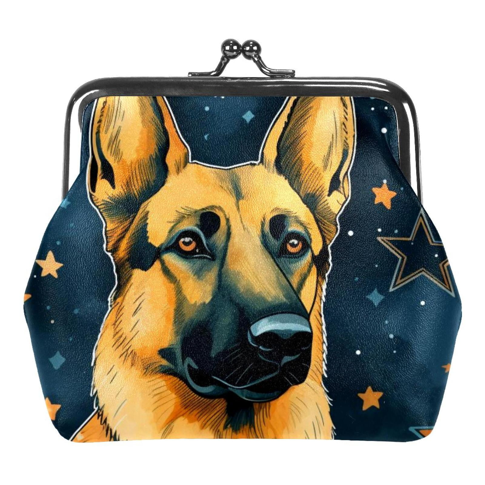 Small Buckle Coin Purse Shepherd Dog Pouch Kiss-lock Clasp Change Purse ...