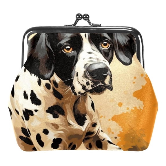 Small Buckle Coin Purse Spotted Dog Pouch Kiss-lock Clasp Change Purse ...