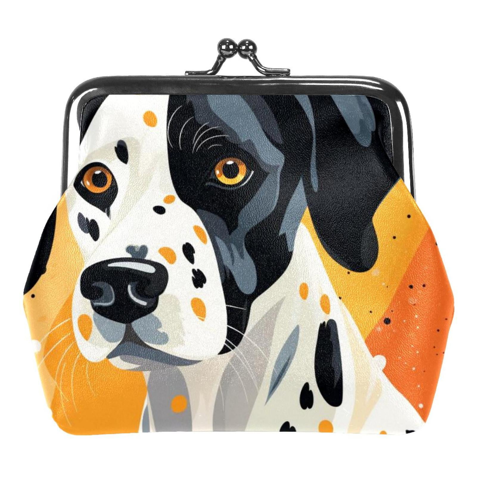 Small Buckle Coin Purse Spotted Dog Pouch Kiss-lock Clasp Change Purse ...