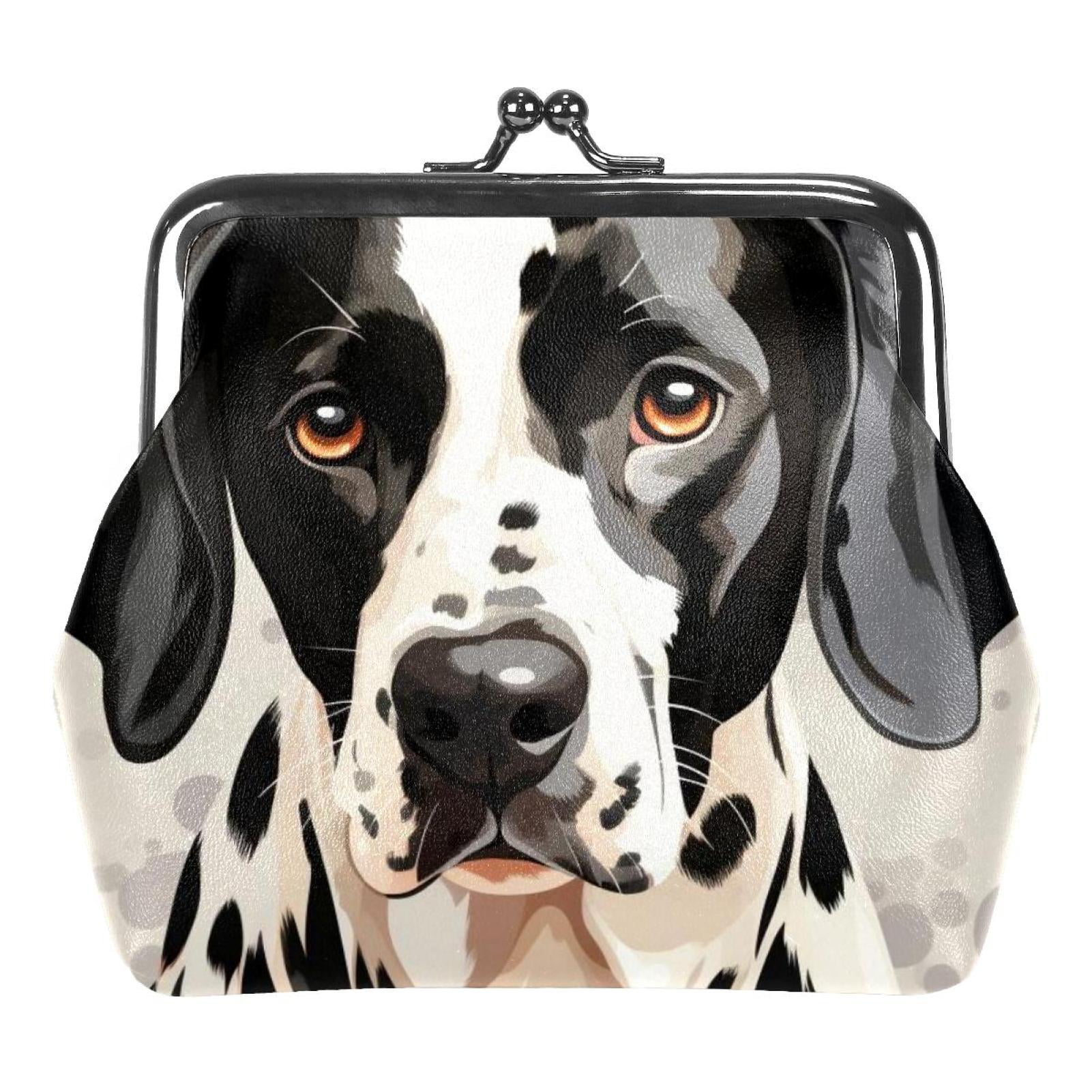 Small Buckle Coin Purse Spotted Dog Pouch Kiss-lock Clasp Change Purse ...