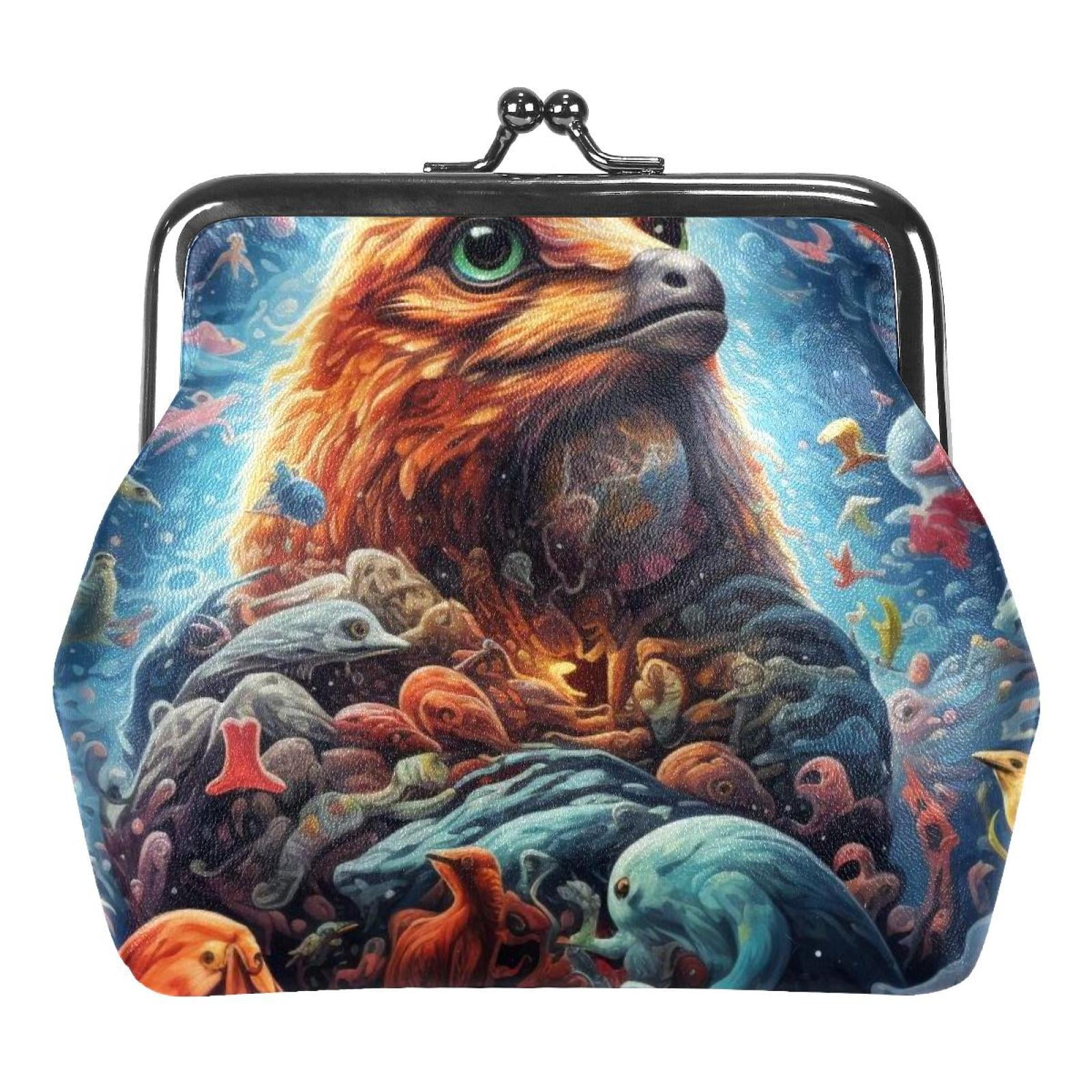 Small Buckle Coin Purse Starry Animal Pouch Kiss-lock Clasp Change ...