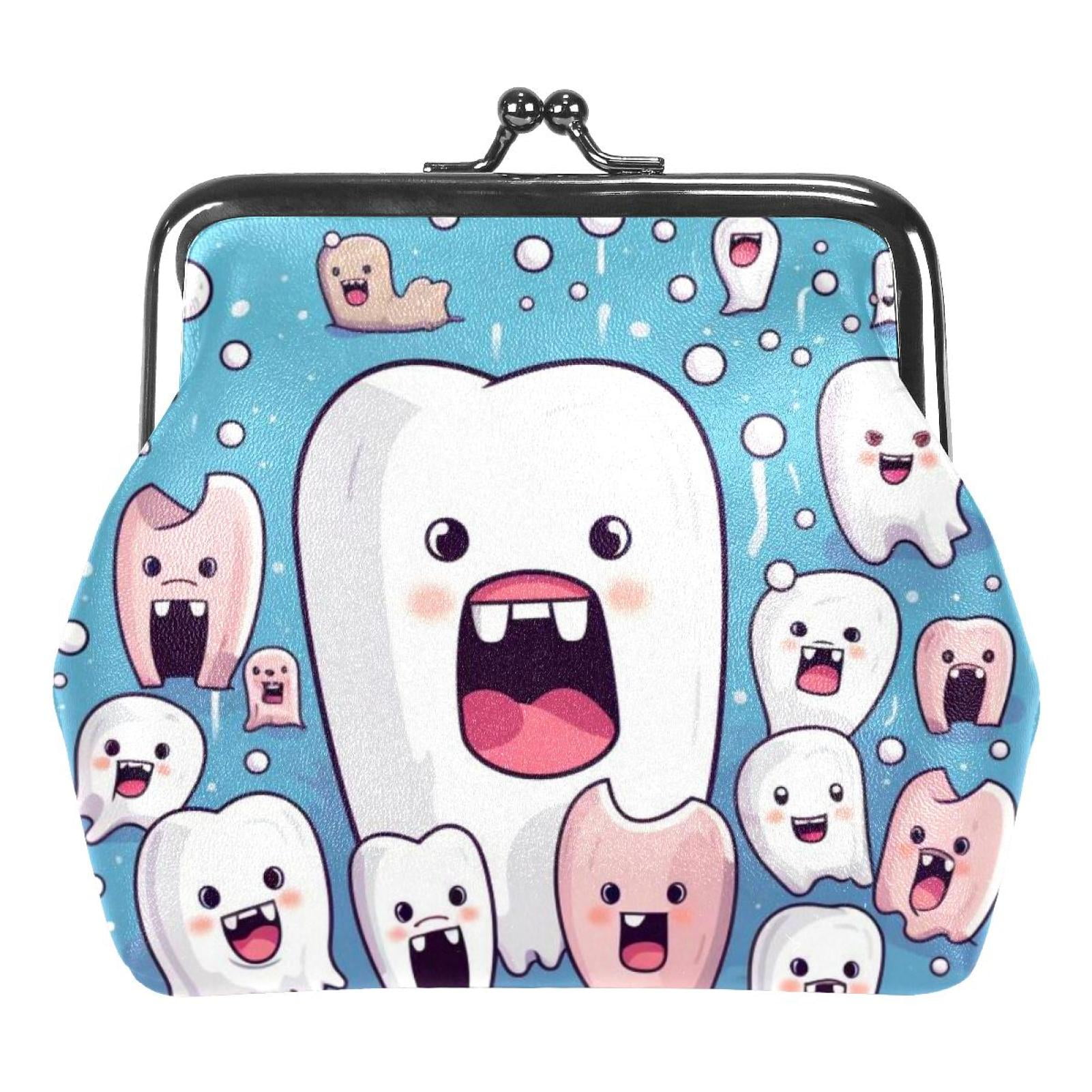 Small Buckle Coin Purse Teeth Pouch Kiss-lock Clasp Change Purse ...
