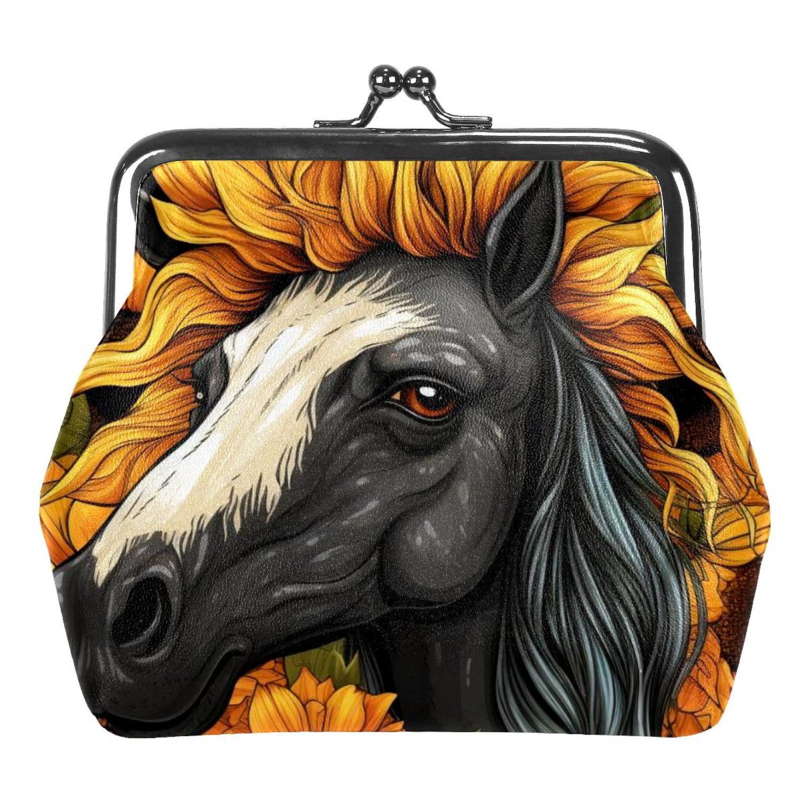 Small Buckle Coin Purse Unicorn Skull Sunflower Pouch Kiss-lock Clasp ...