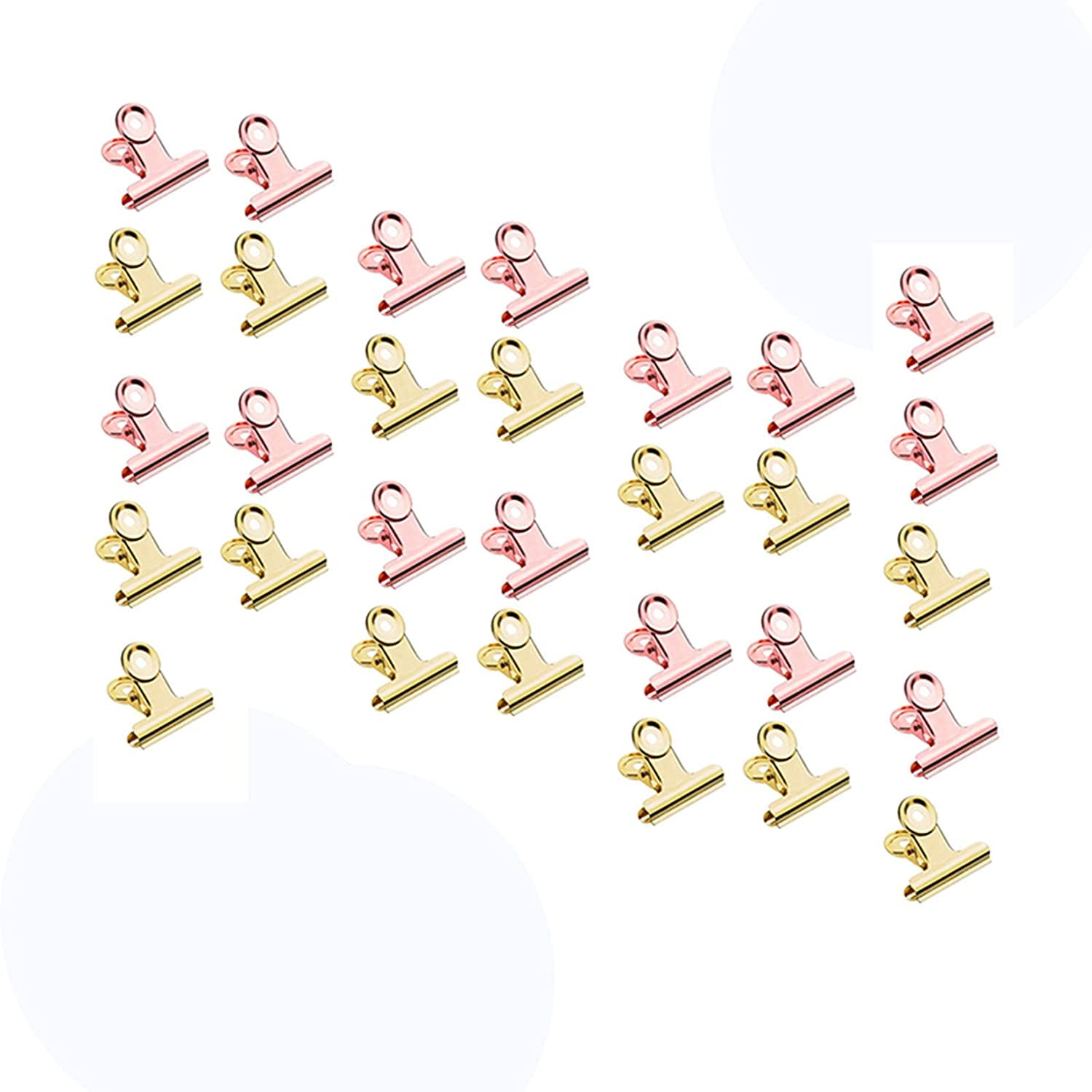 Small Bulldog Paper Clips - Set of 30, Metal Hinge Clips, 22Mm Paper ...