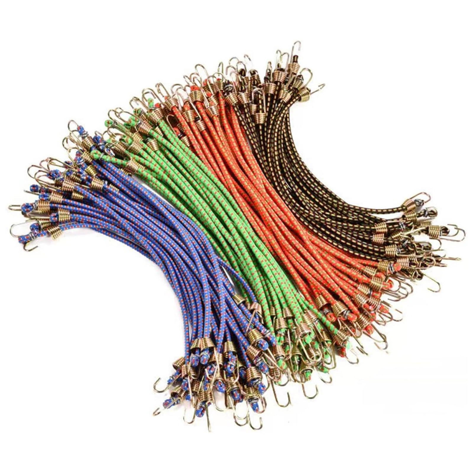 Small Bungee Cords with Hooks, Adjustable Rubber Stretchy Heavy Duty ...