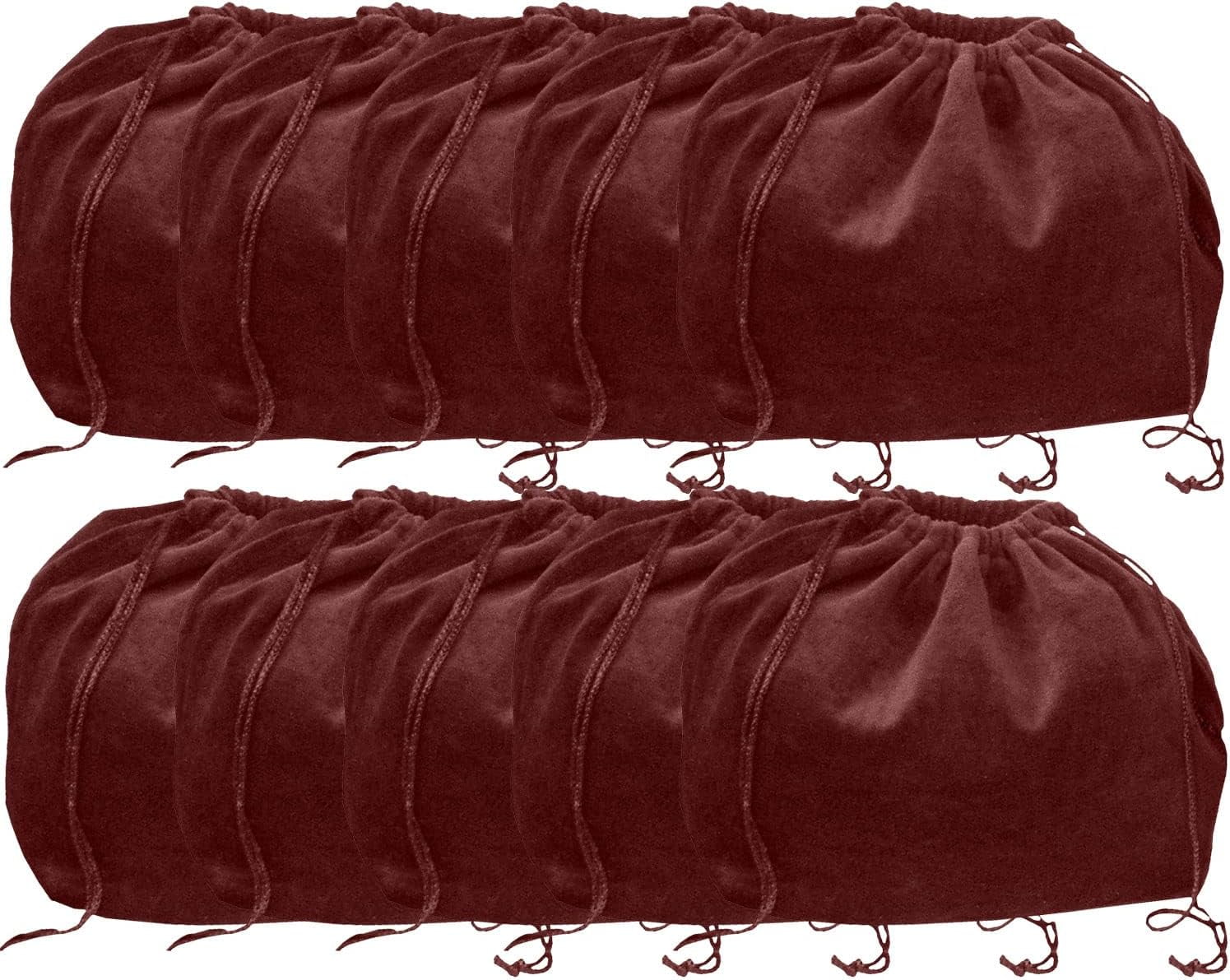 Small Burgundy Velvet Cremation Urn Bag 10-Pack - Velvet Cotton Bags ...