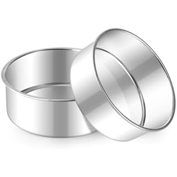 Small Cake Pans Set of 2, 5 Inch Stainless Steel Mini Round Baking Pan ...