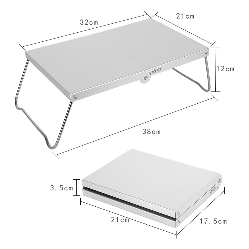 OUNONA WORGEOUS Camping Mountain Small Table with Adjustable Height and ...