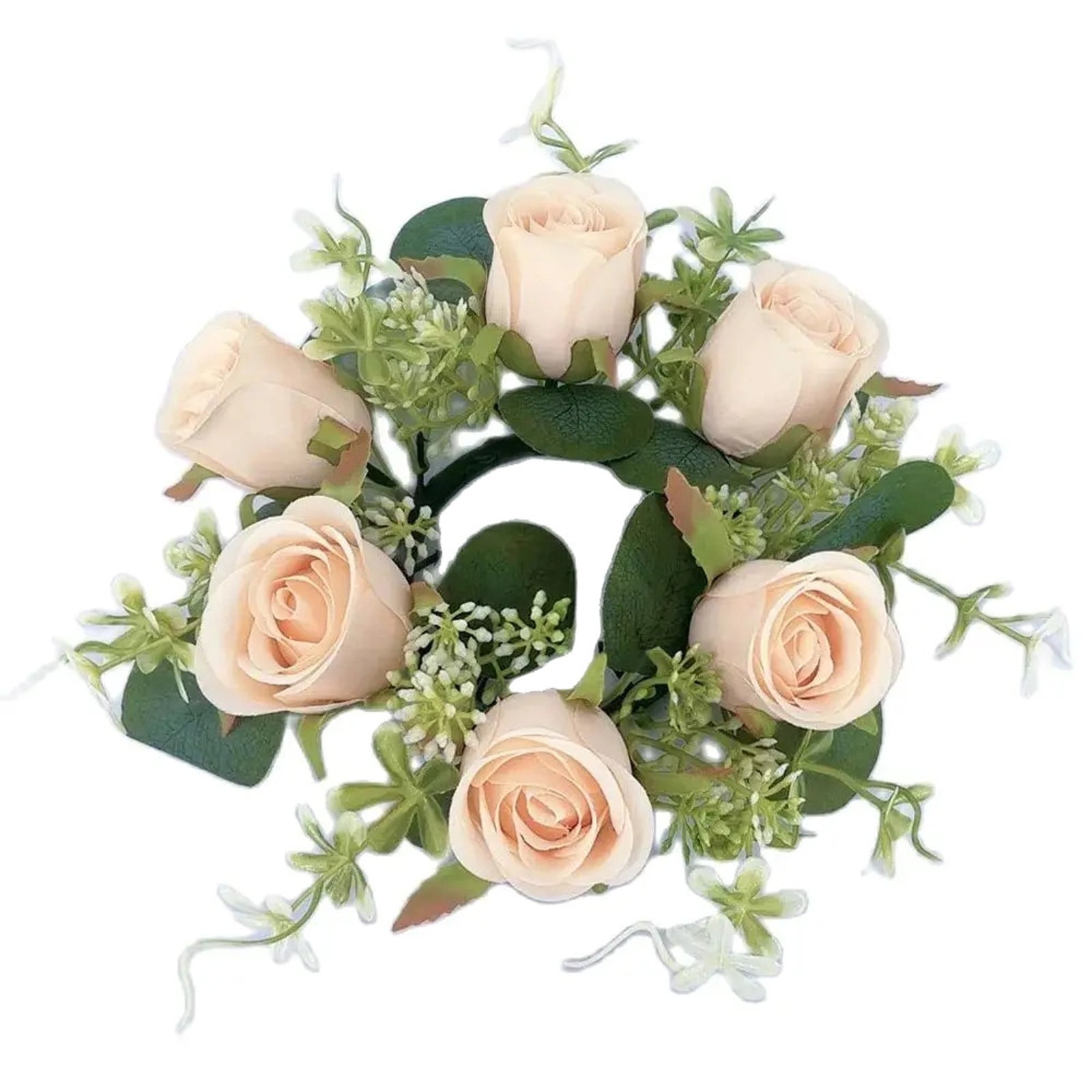 Small Candle Rings Wreaths Flower Candle Rings Flower Garland For ...