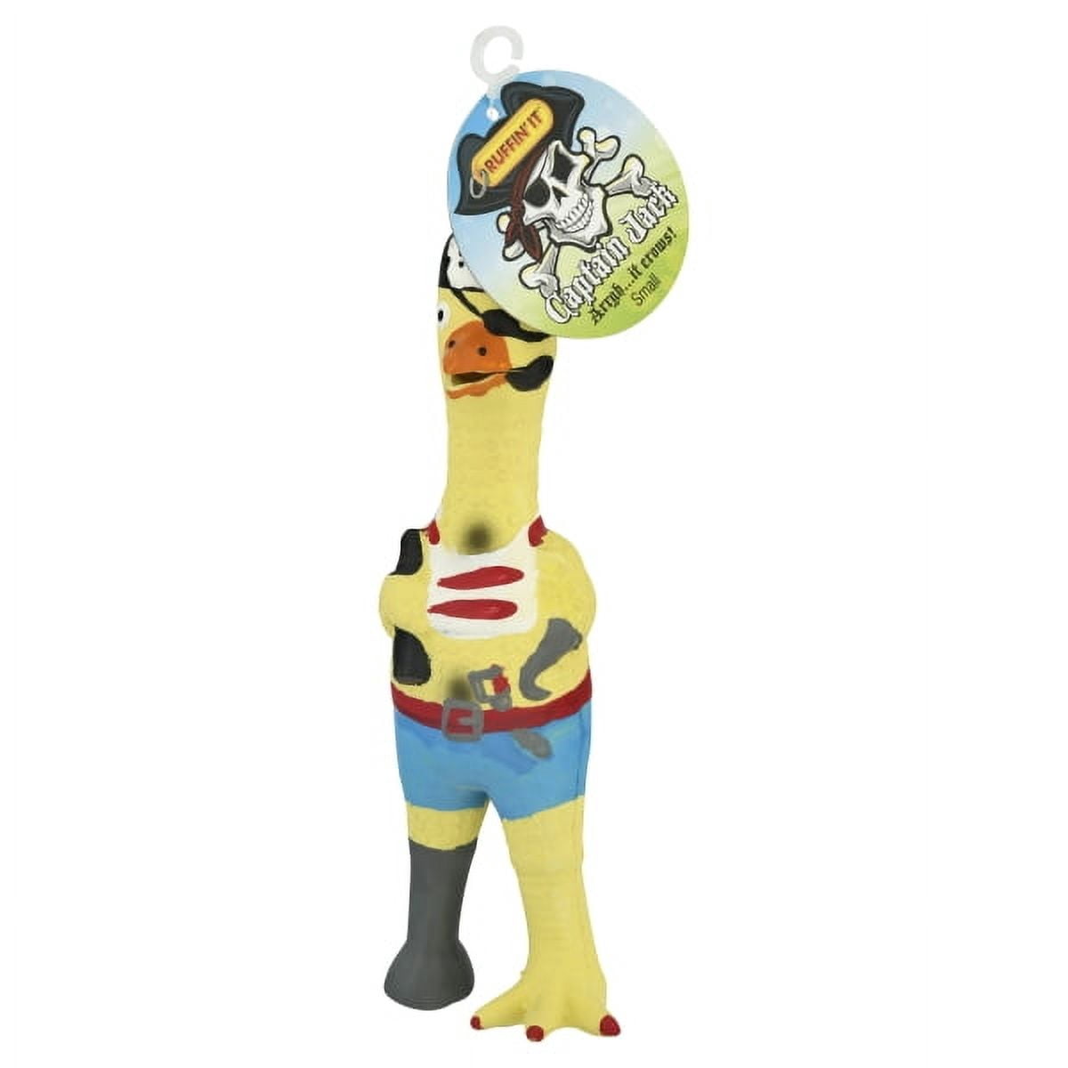 Small Captain Jack Rubber Chicken Dog Toy 9"" Tall- - Walmart.com