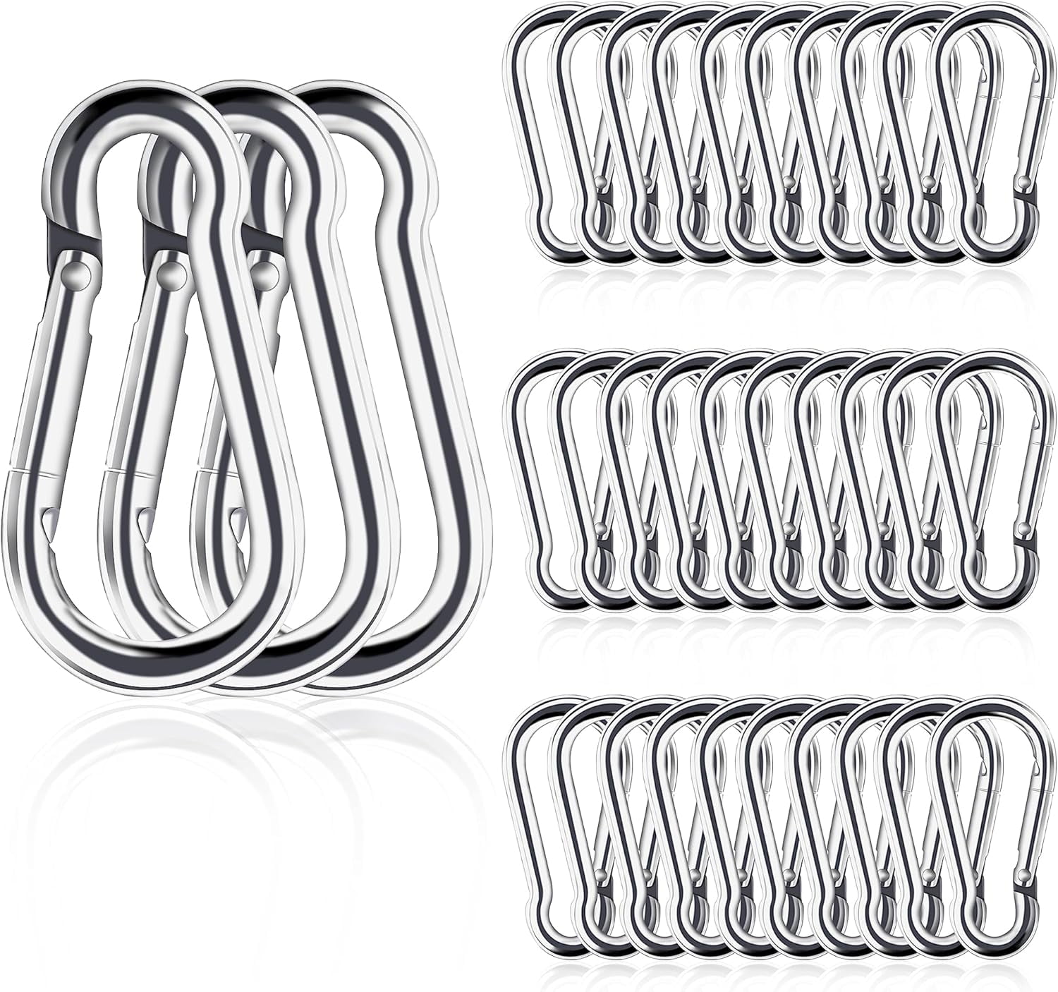 Small Carabiner Clip, 30pcs 1.57inch Mini Carabiners Clips, M4 ...