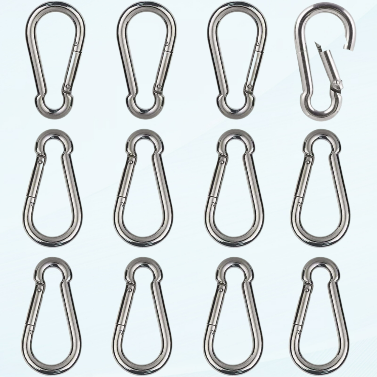 Small Carabiner Spring Snap Hook - M4 1.57 Inch Stainless Steel ...