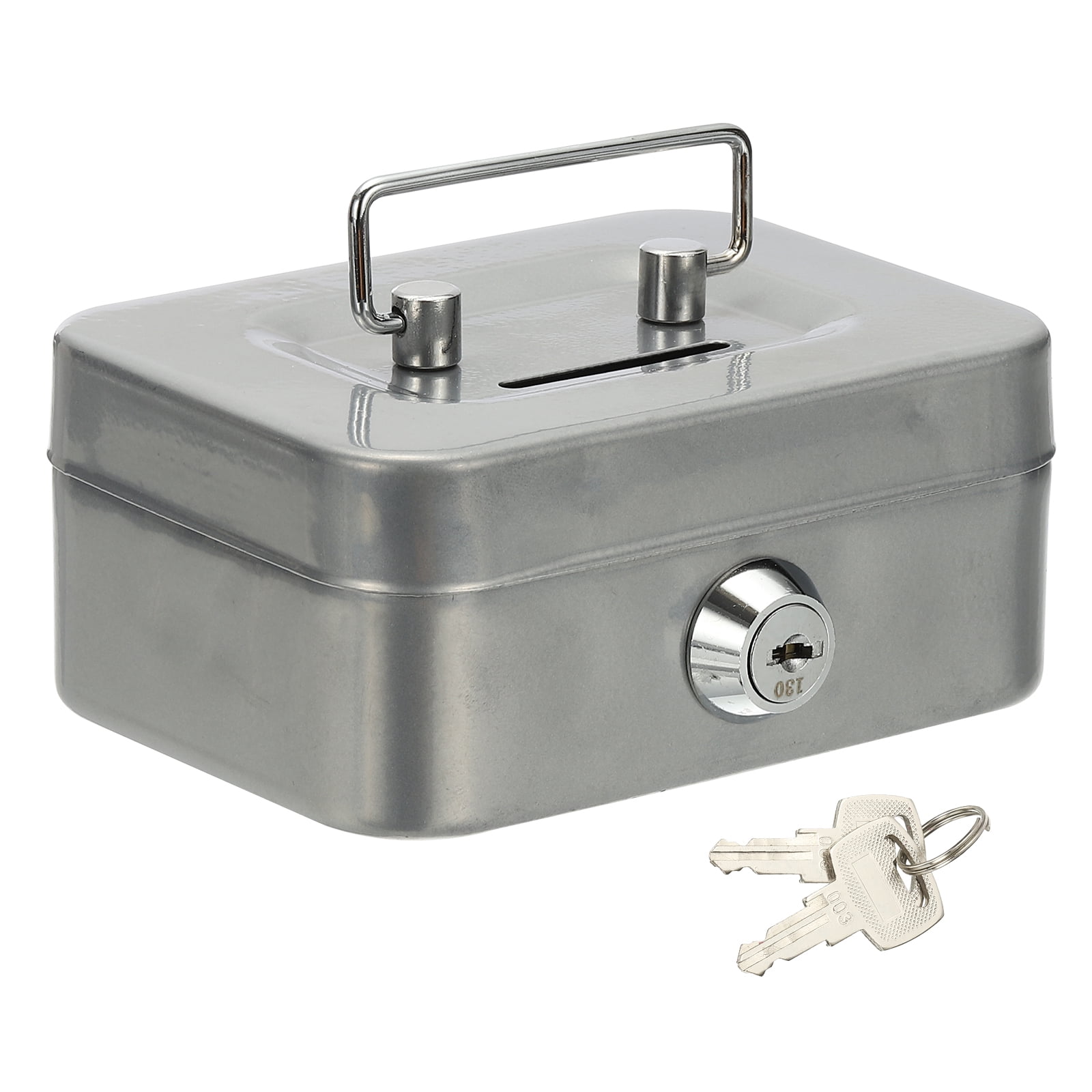 Small Cash Box, Mini Safe Box Money Locker Money Saving Boxes with Keys ...